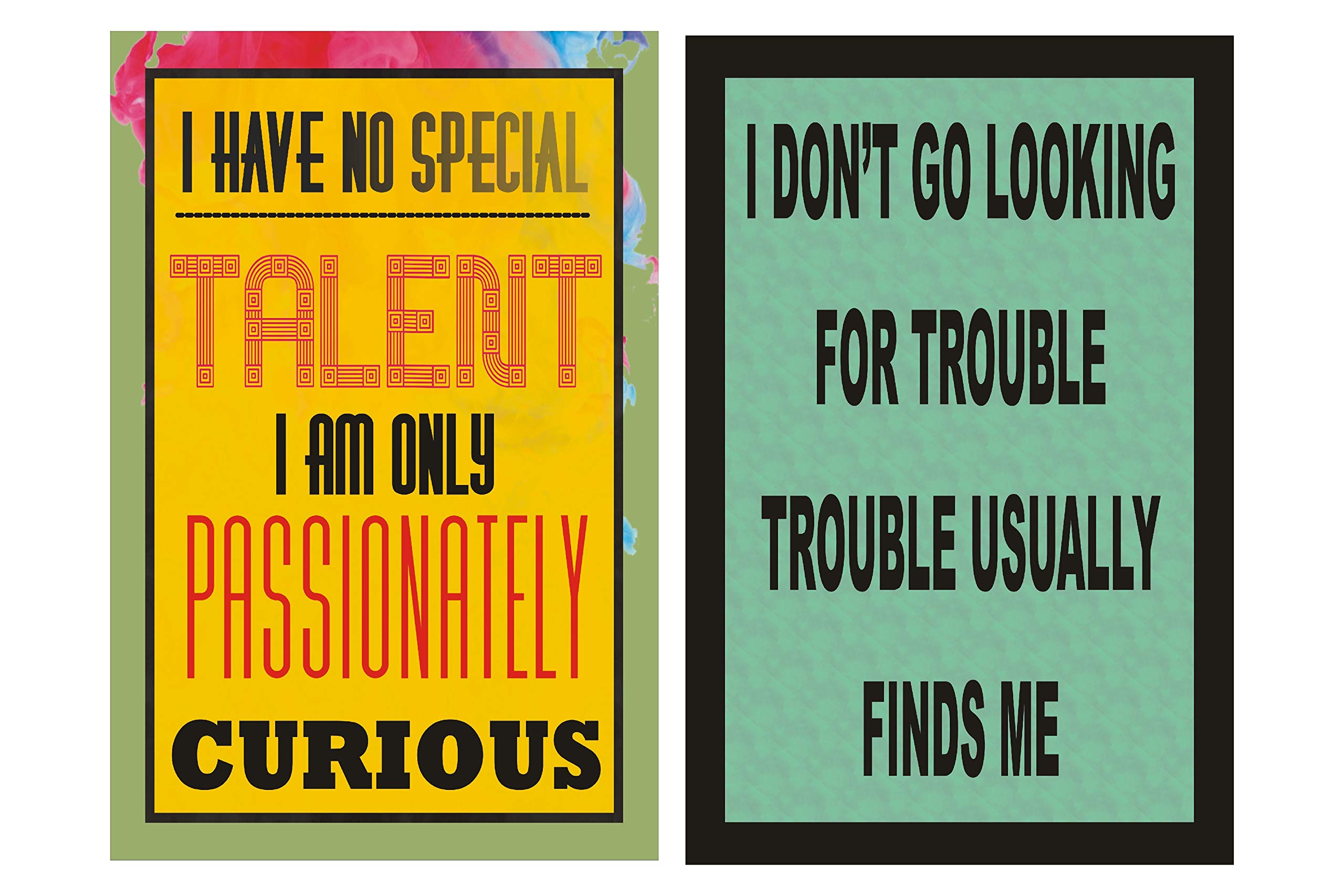 Buy Yellow Alley Quotation Poster Combo|Decorative Wall Poster ...