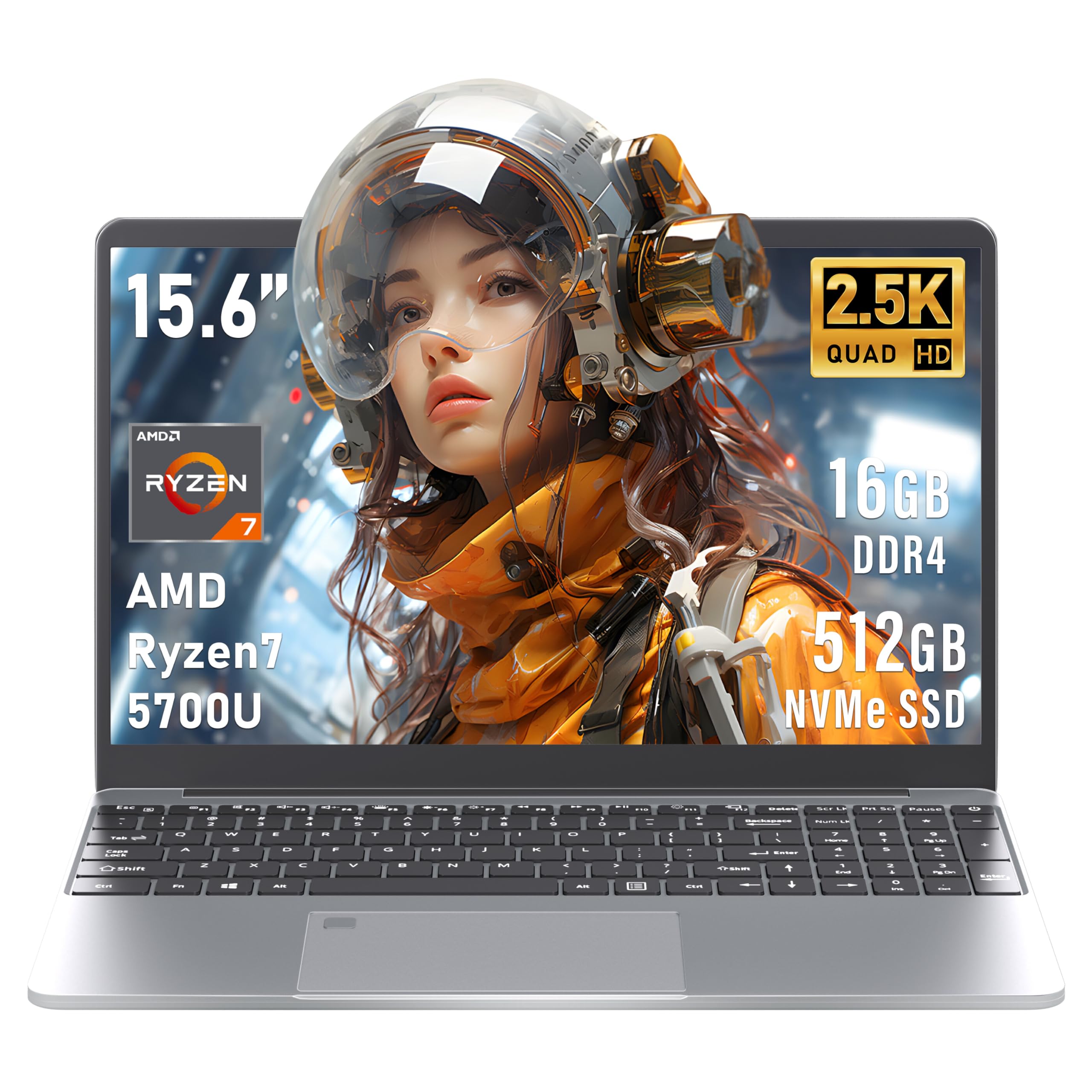 Snapklik.com : ZWYING 15.6 "Gaming Laptop, AMD Ryzen 7 5700U