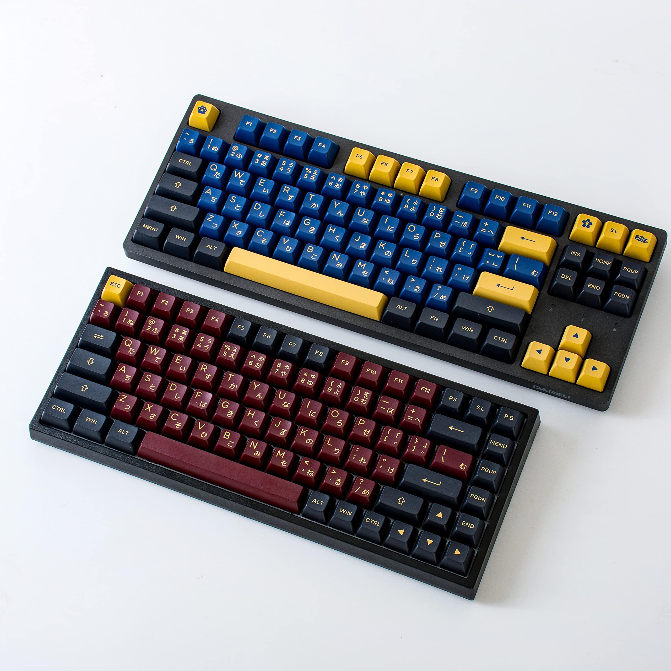 YUNZII AKKO Red&Blue Samurai 226 Keycaps for Mechanical Keyboard with ...