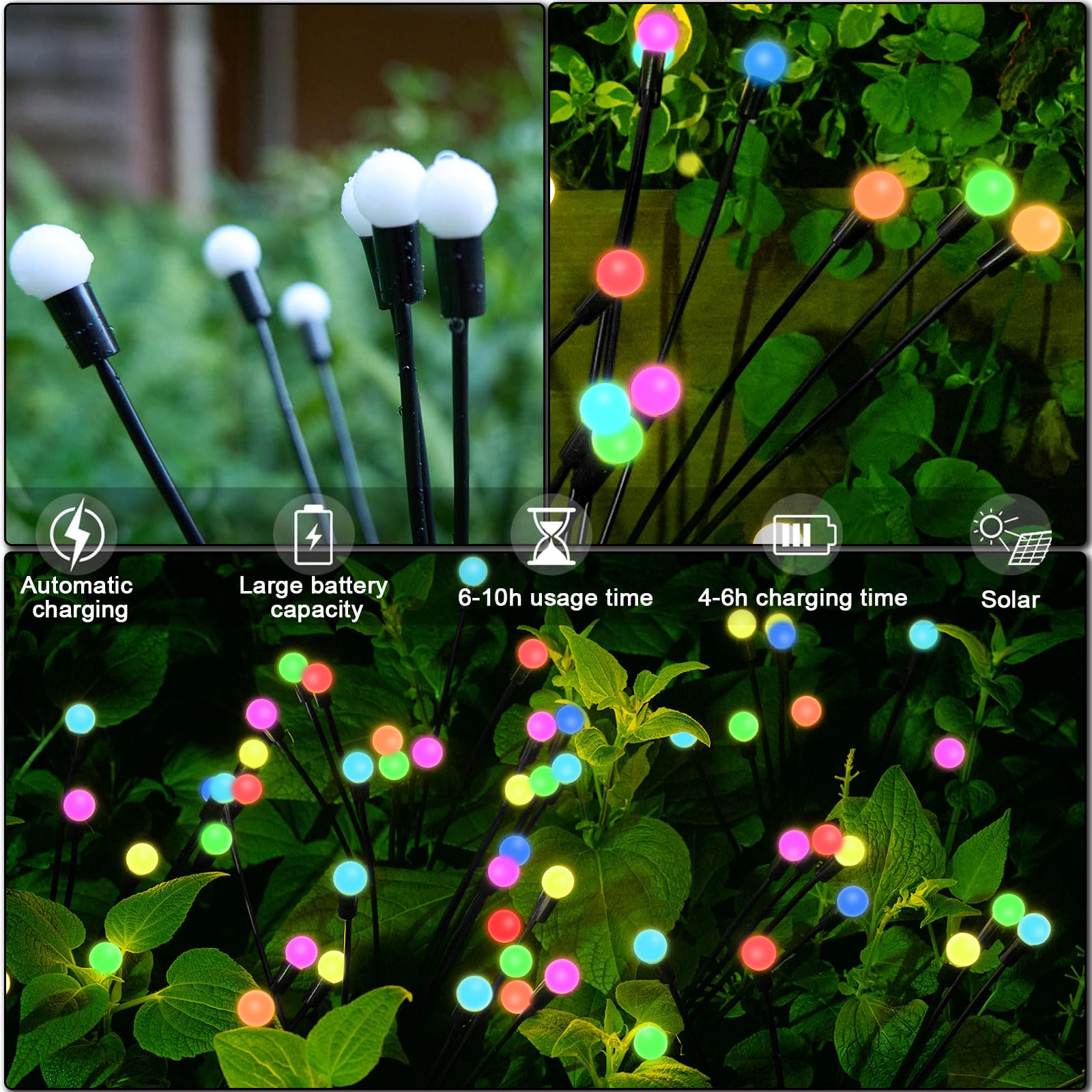 Snapklik.com : 4Pack 32 LED Spring Solar Swaying Lights Outdoor Powered ...