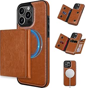 Amazon.com: LOHASIC Magnetic Case for iPhone 16 Pro Max, 6 Card Holder RFID Blocking Wallet ...