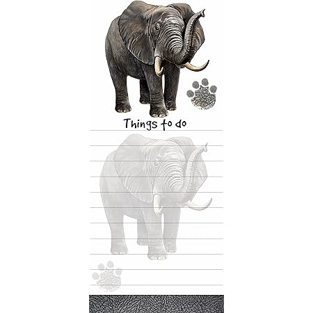 Amazon.com: "Elephant Magnetic List Pads" Uniquely Shaped Sticky ...