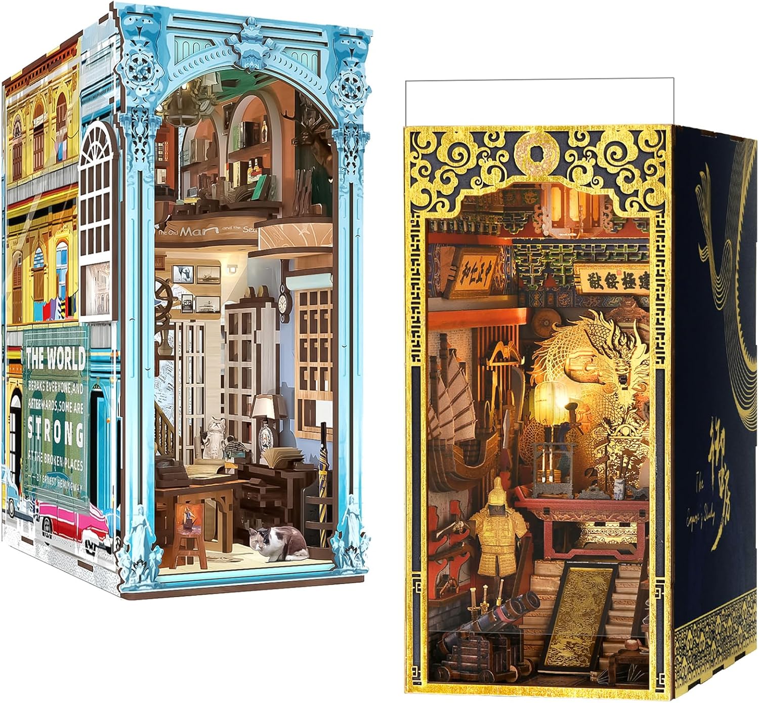 Amazon.com: MiniCity Book Nook Kit, DIY Miniature Dollhouse Booknook ...