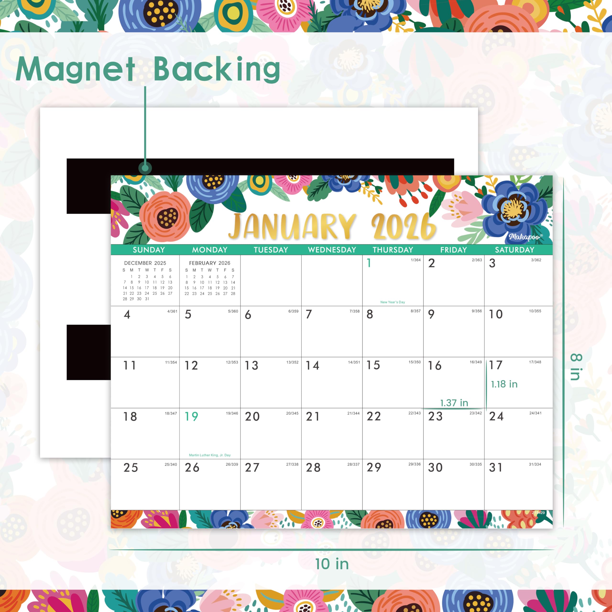 Snapklik.com : Magnetic Calendar For Fridge - Magnetic Calendar 2026 ...