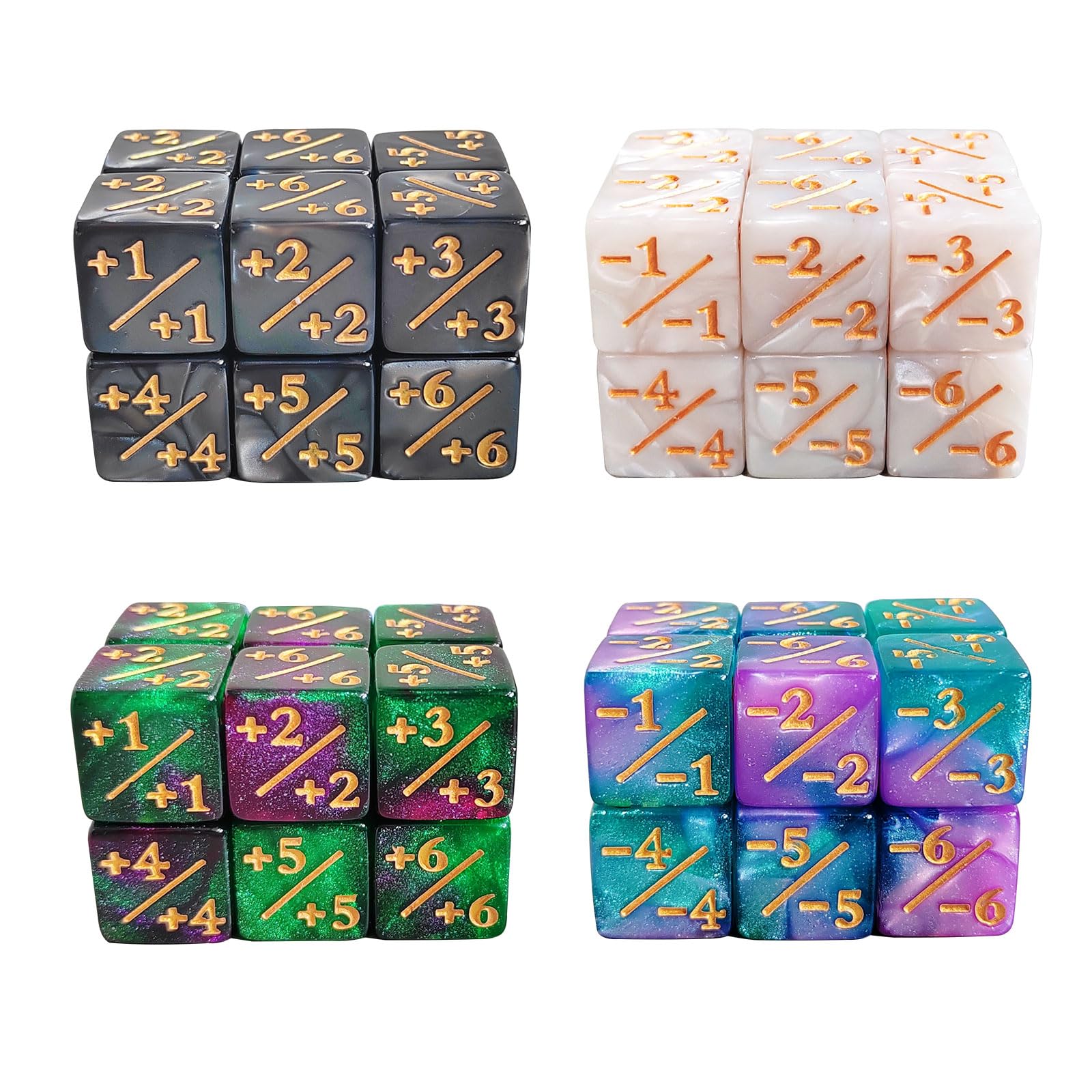 Amazon.com: IOXXL 48Pcs MTG Token Dices Counter Dice Set 16mm Starry ...