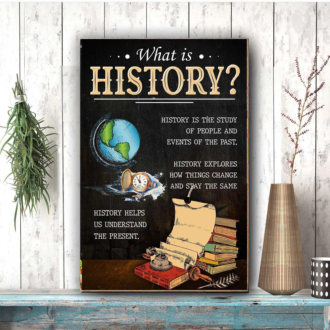 Amazon.com: Jinniee What is History Posters Social Studies Classroom ...