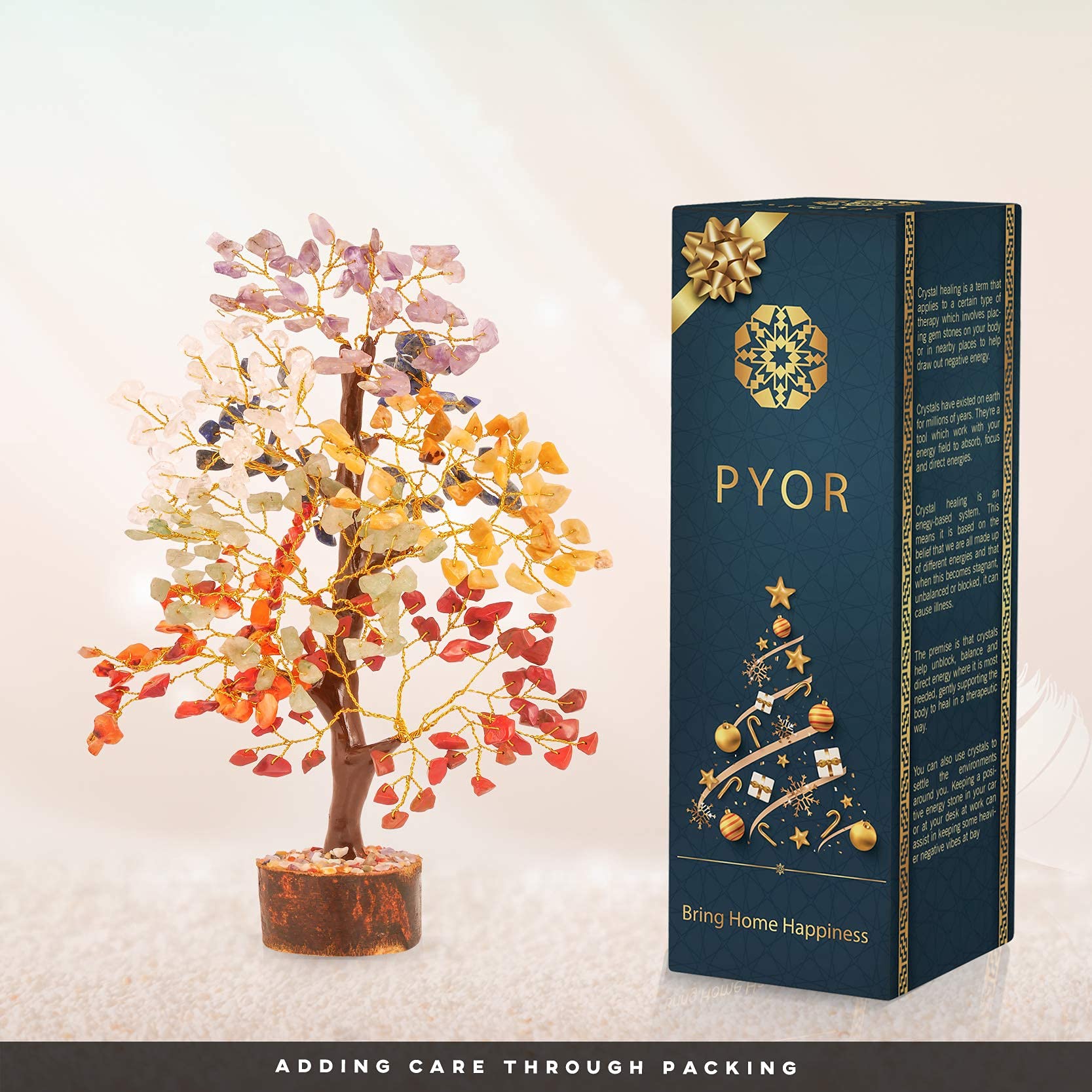 Buy Chakra Tree, Crystal Tree For Positive Energy, Gemstone Tree, Feng ...
