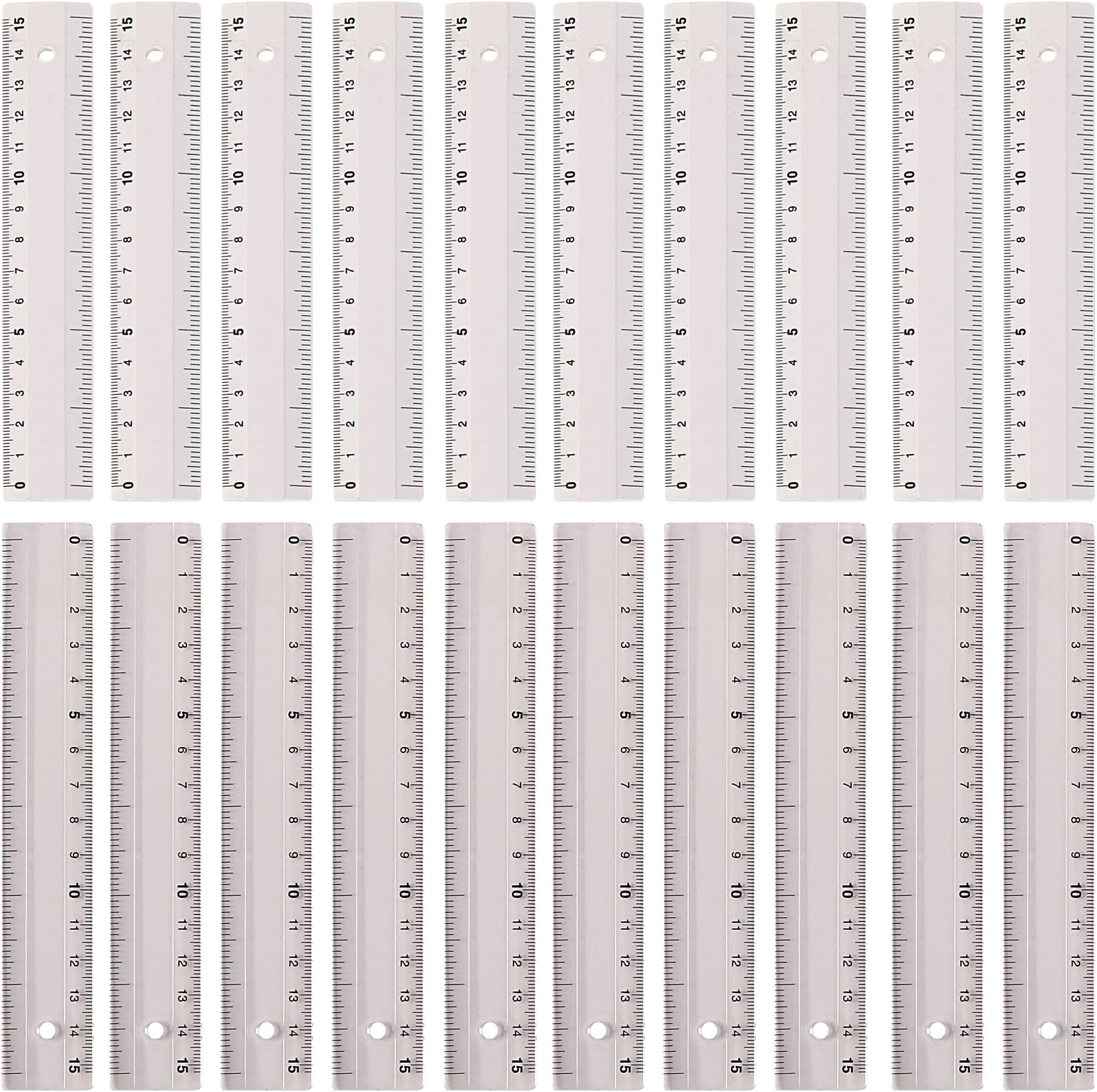 Worison 10pc Clear Plastic and 10Pc White Unbreakable Flexible Plastic ...