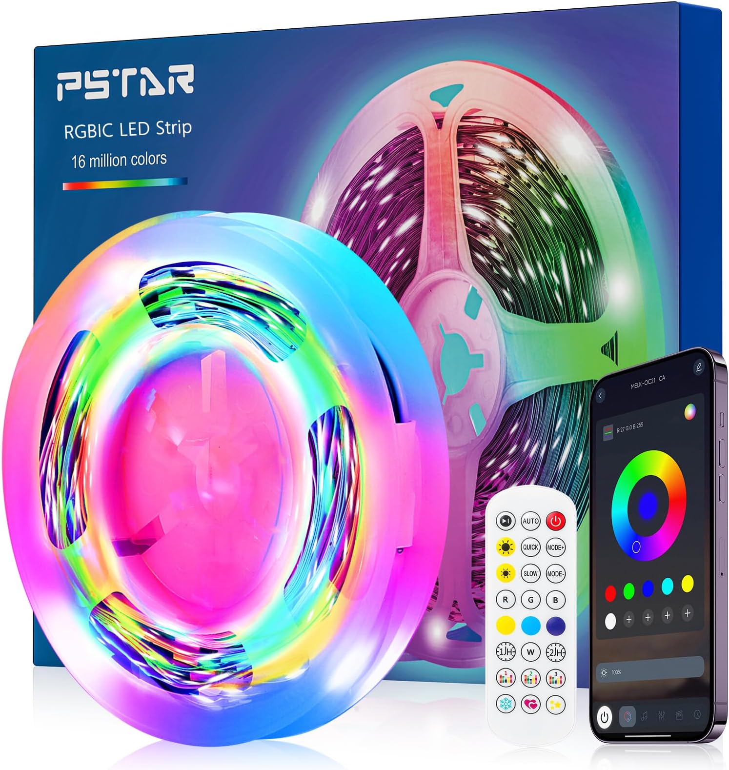 FUPT LED Strip,LED Streifen, USB, RGB, Timer Einstellung, Lichterkette ...