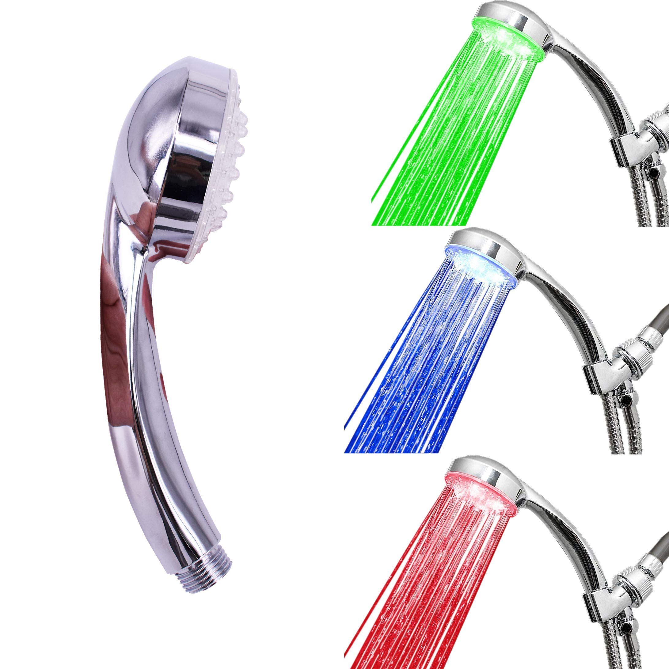 Amazon.com: 3-Color Temperature Sensitive Gradient LED Shower Head ...