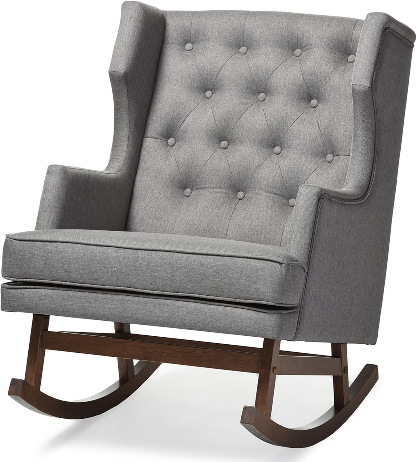 Amazon.com: Baxton Studio BBT5195-Grey RC Rocking-Chairs, Grey : Home ...