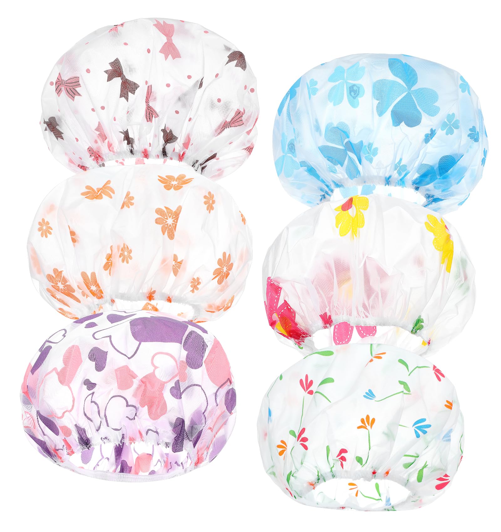 Amazon.com : Toddler Shower Cap, 6 Pcs Elastic Shower Caps for Kids, 11 ...