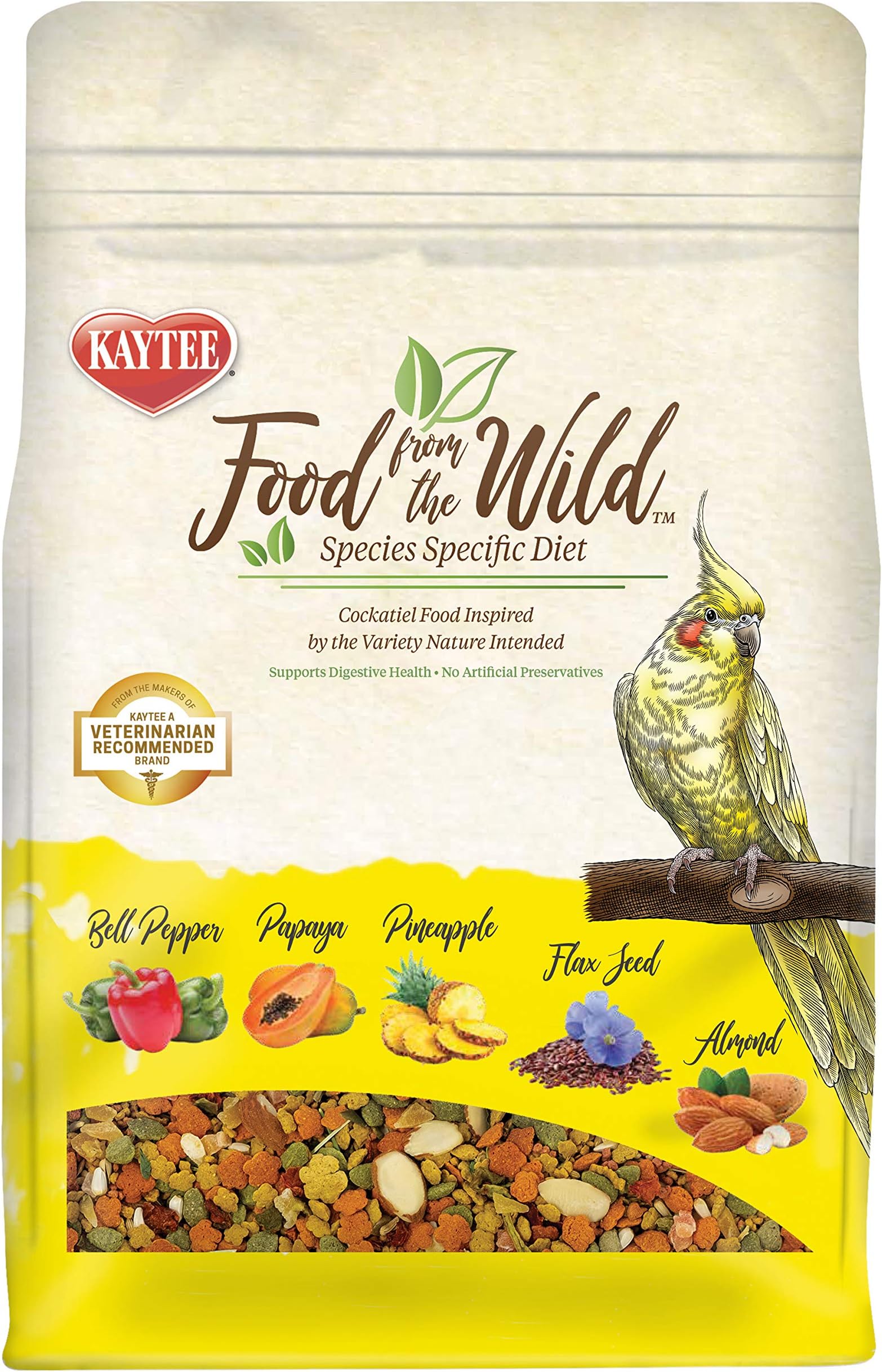 Amazon.com : Kaytee Food from The Wild Natural Pet Cockatiel Bird Food ...