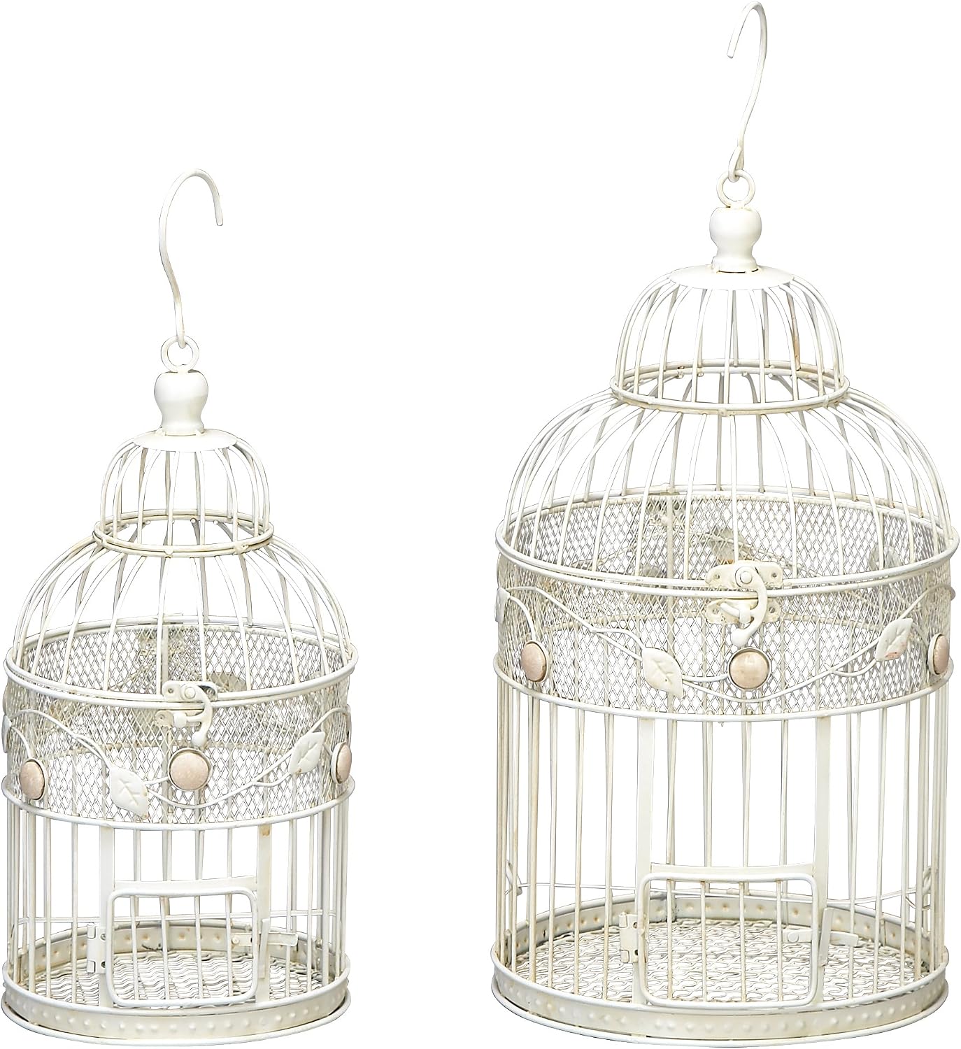 Amazon.com: Deco 79 64656 2-Piece Metal Round Bird Cage Set : Pet Supplies