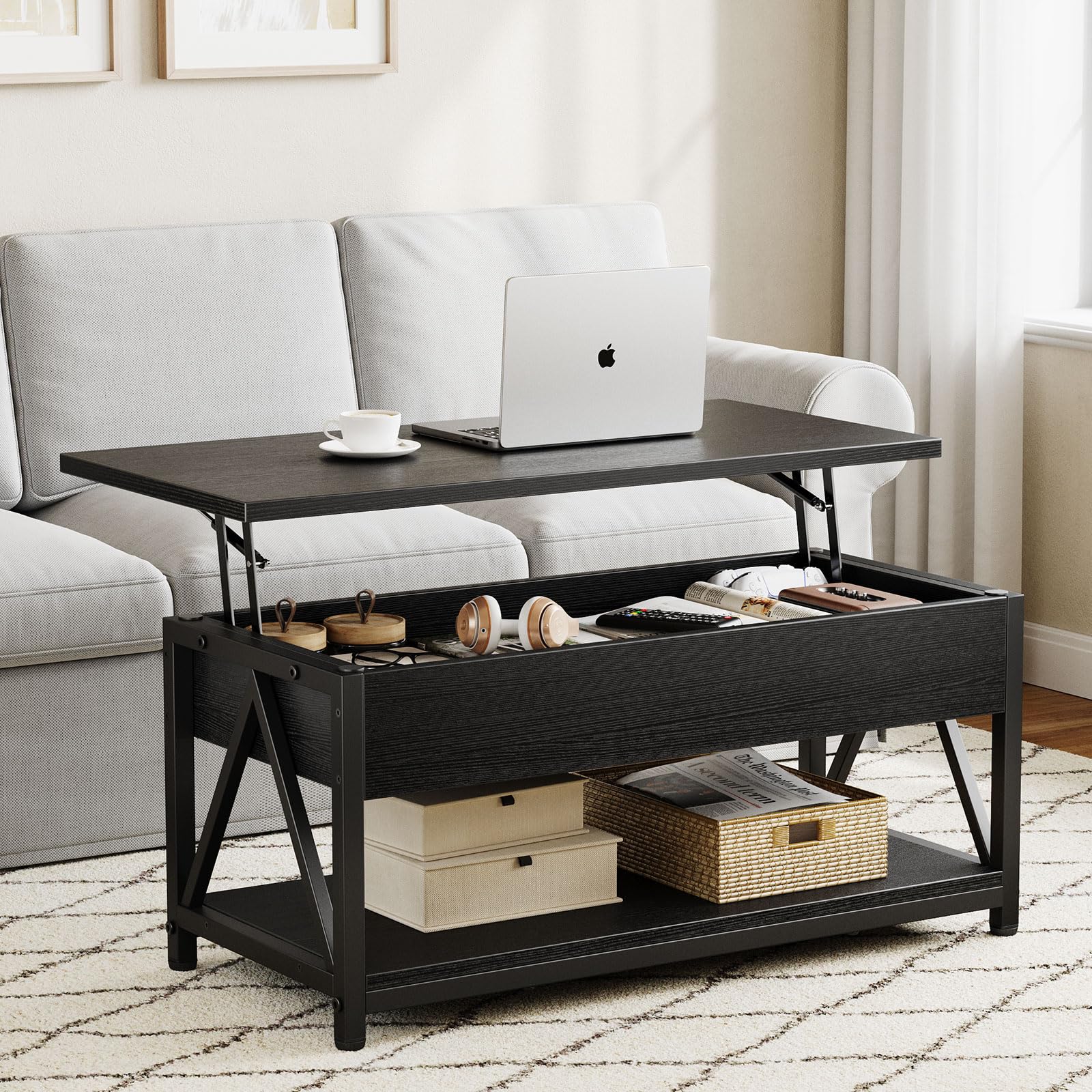Amazon.com: Memobarco Lift Top Coffee Table,Lift Coffee Table with ...