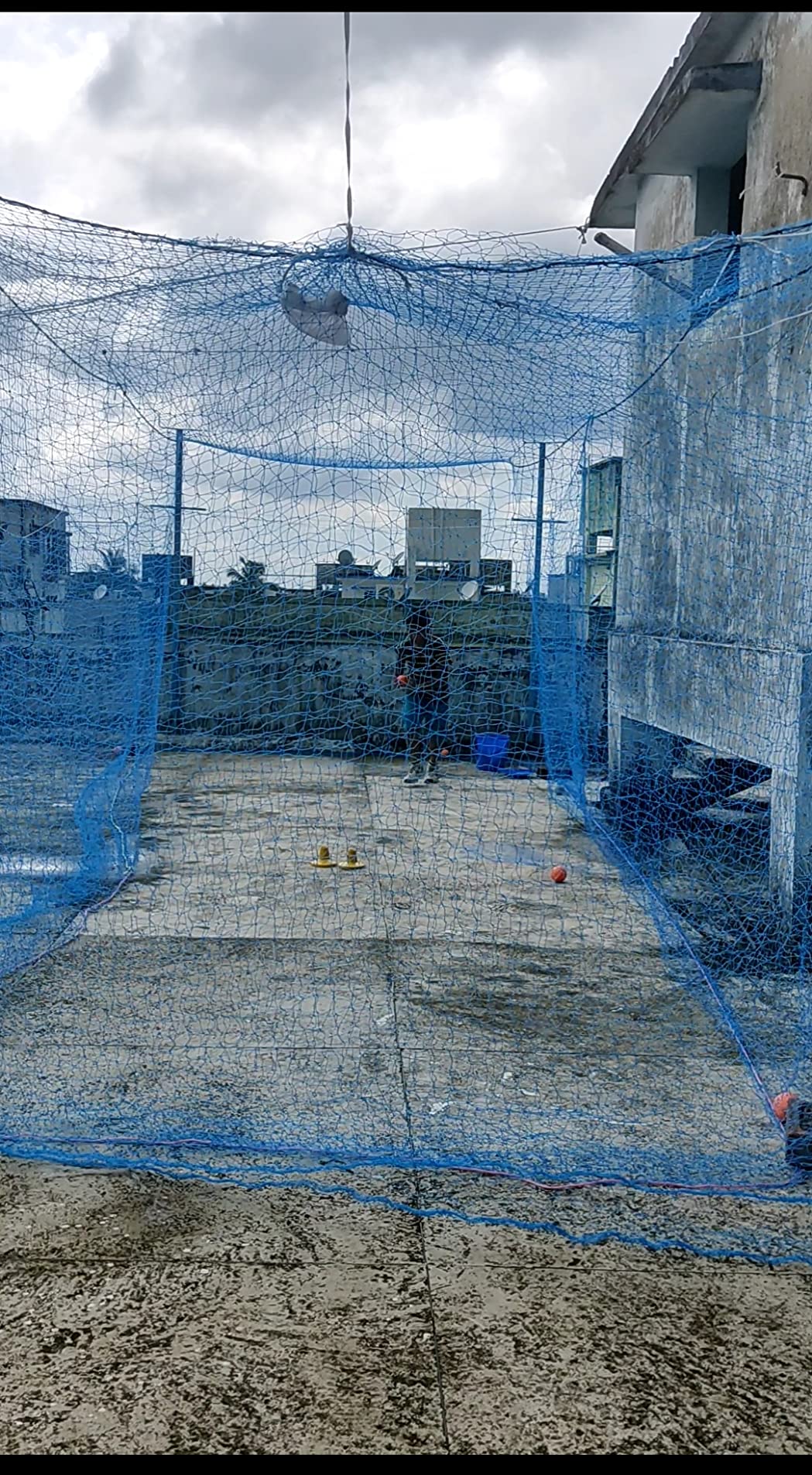 Supreme Cricket Net-04 Box Type Net Half Pitch (25 ft X 10 ft Box Size ...