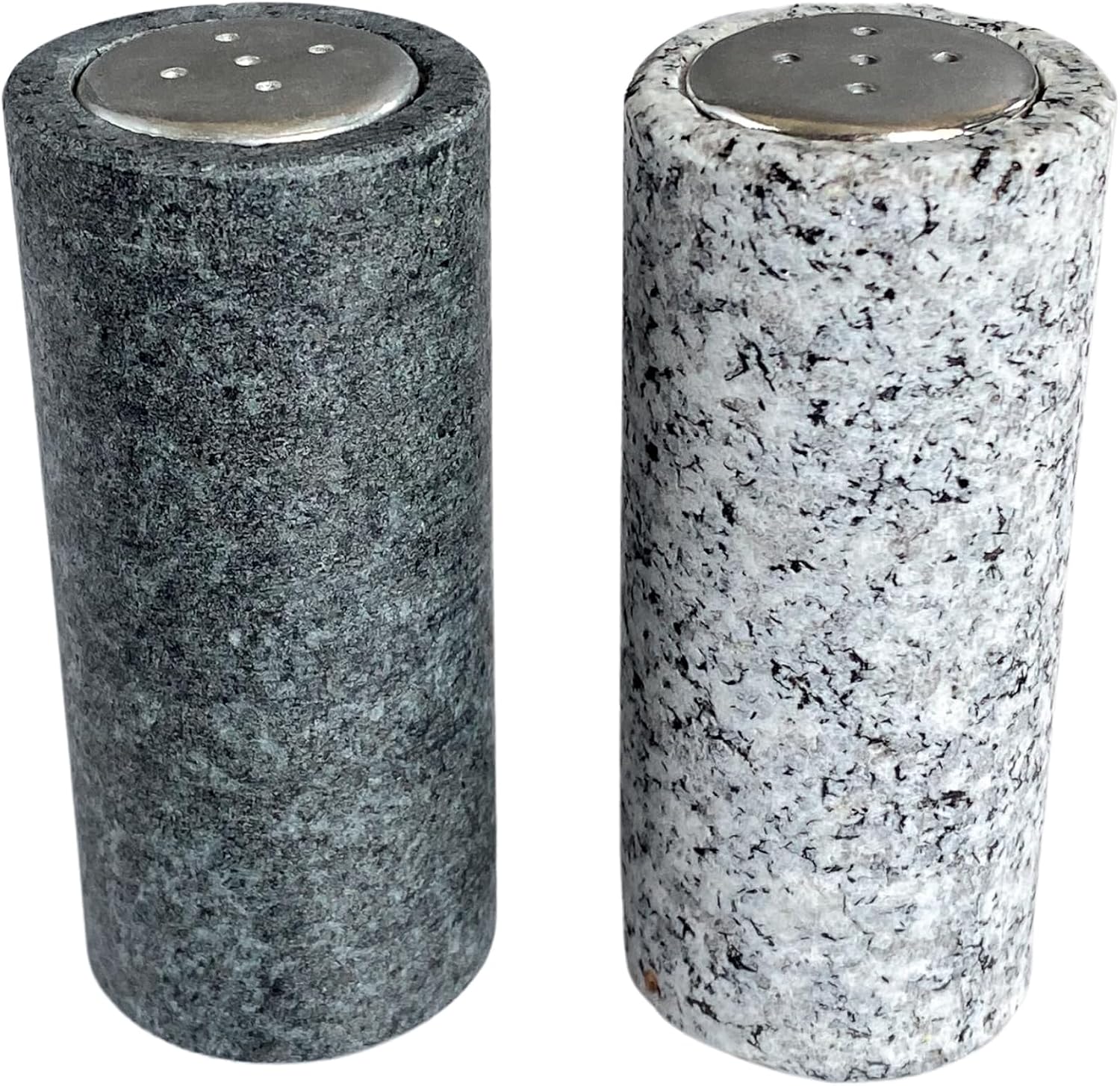 Amazon.com: Granite Salt and Pepper Shakers - Handmade Polished Pewter ...
