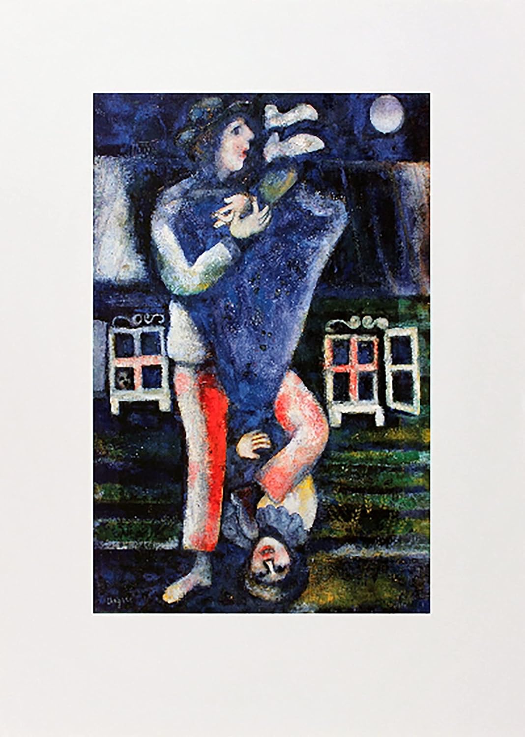 Poster Marc Chagall La Promenade 1986, modernism, Blau, Weiß, Rot, Grün ...