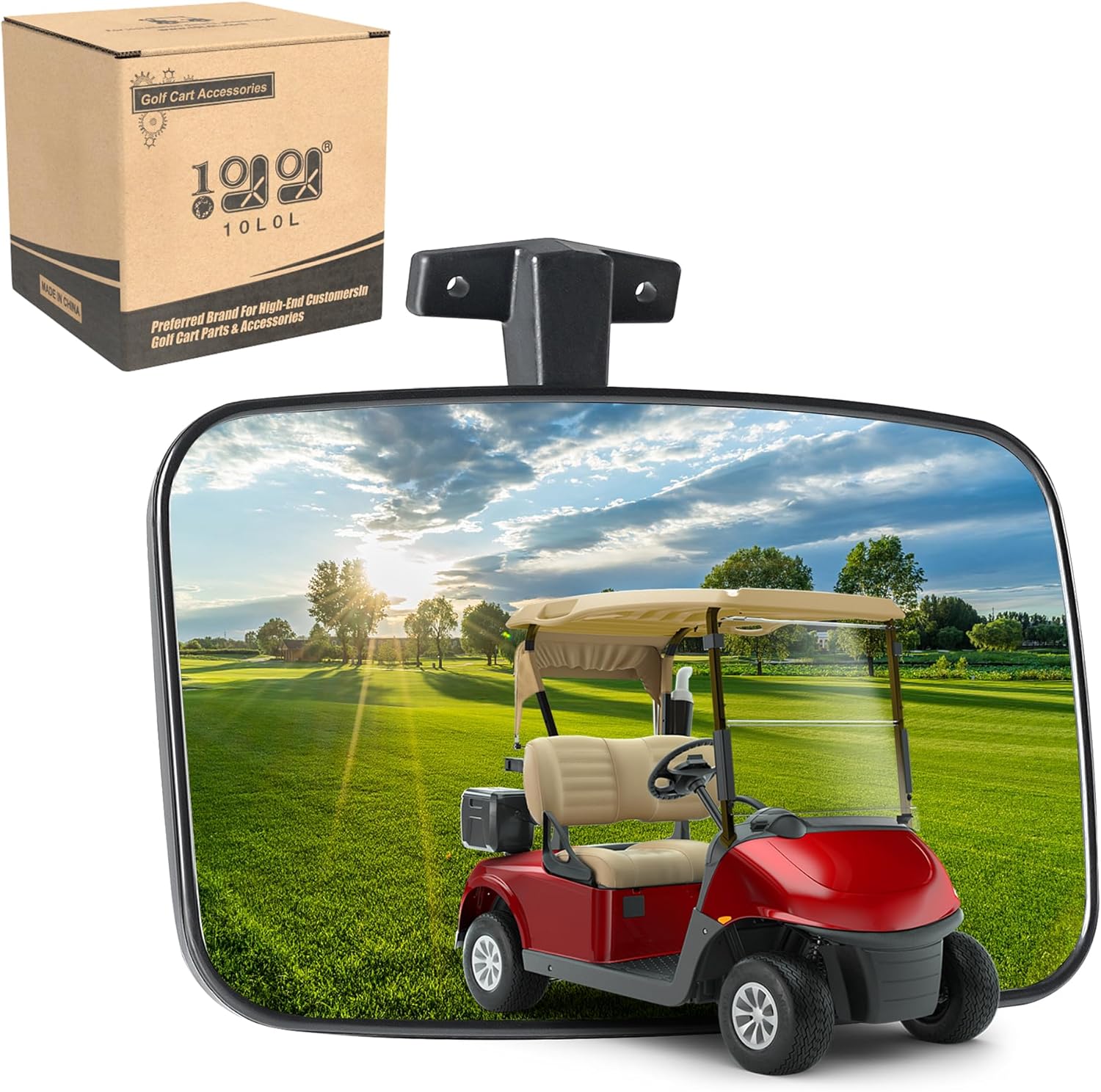 Amazon.com: Universal Golf Cart Rear View Mirror for EZGO Club Car and ...