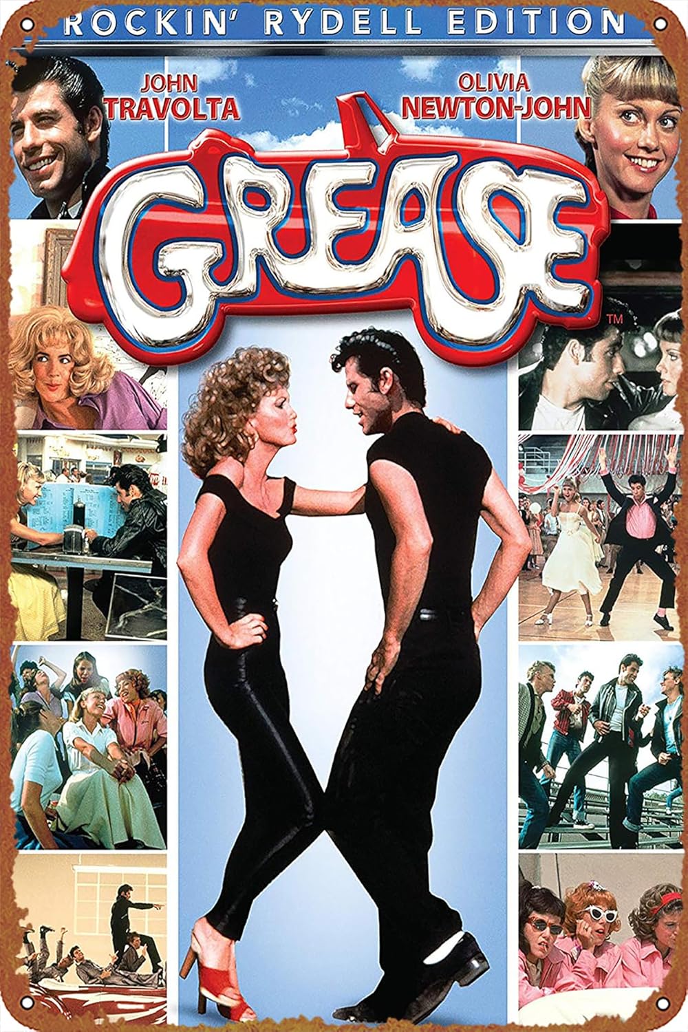 Amazon.com: Grease 1978 Movie Poster Retro Metal Sign Vintage Tin Sign ...