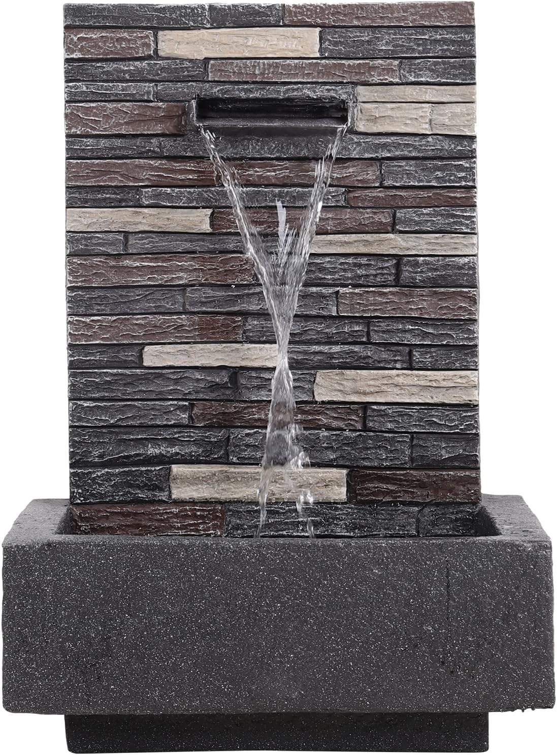 BTGGG 70CM Garden Water Feature Outdoor Long Strip Main Powered Water ...