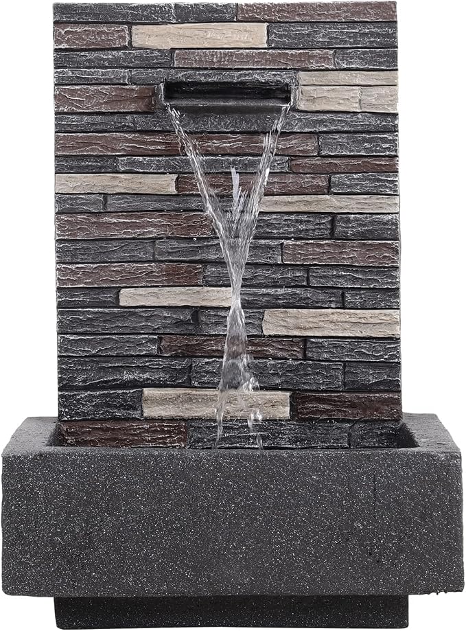BTGGG 70CM Garden Water Feature Outdoor Long Strip Main Powered Water ...