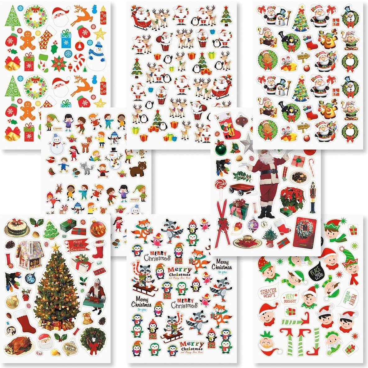 Amazon.com: Current Christmas Sticker Variety Pack - 8 Sheets, 324 ...