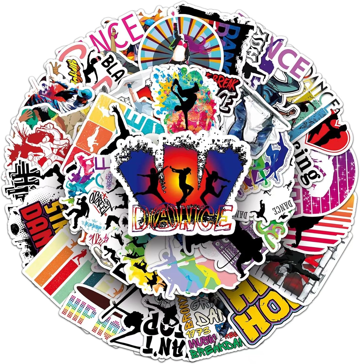 Amazon.com: 50PCS Dance Stickers, Hip-Hop Stickers for Teenagers ...