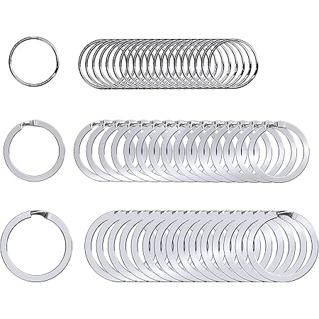 Amazon.com: Key Ring / Key Chain , 50 Pack 3/4 inches 20mm Split Round ...