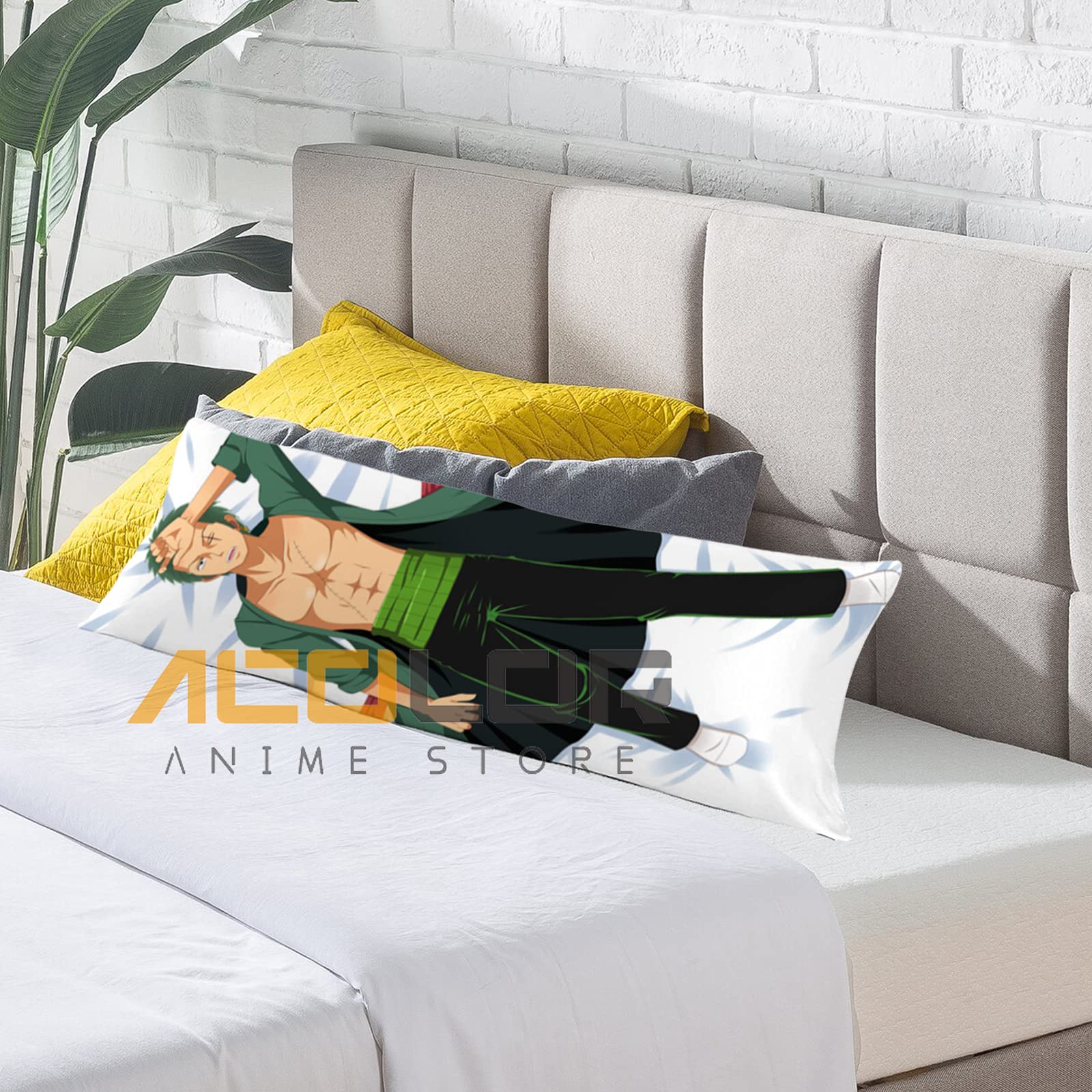 One Piece Body Pillow Case Roronoa Zoro Body Peach Skin Pillowcase ...