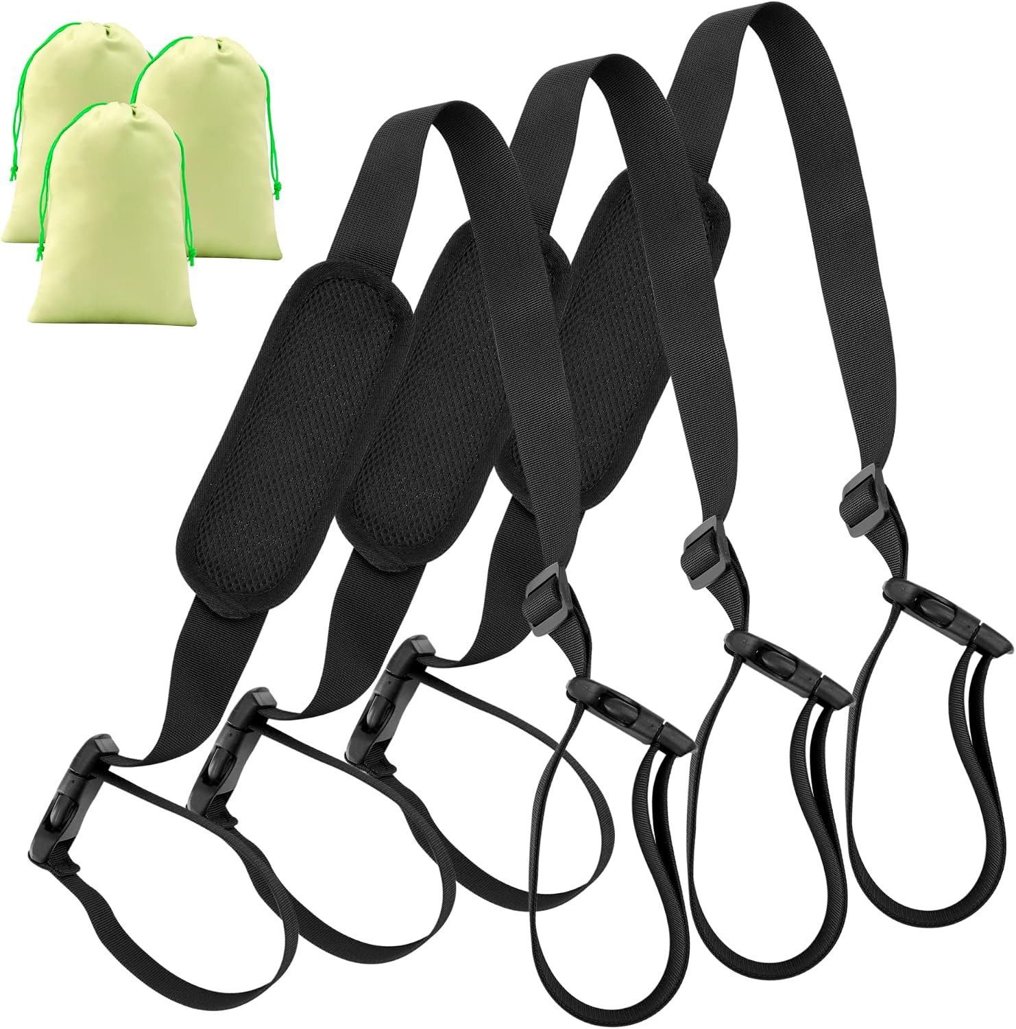 Amazon.com: 3 Pack Foldable Chair Carry Strap Adjustable Beach Recliner ...