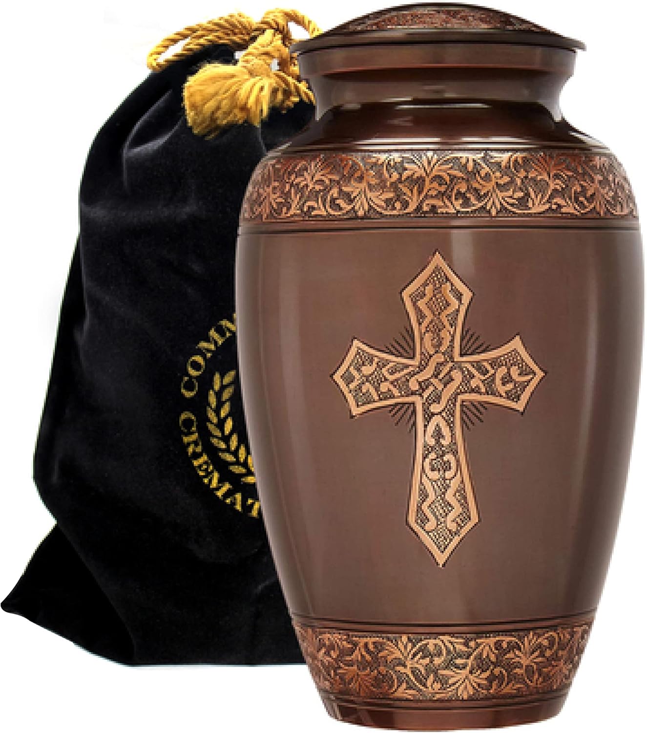 Amazon.com: Bronze Cross Cremation Urns for Human Ashes Adult Male ...