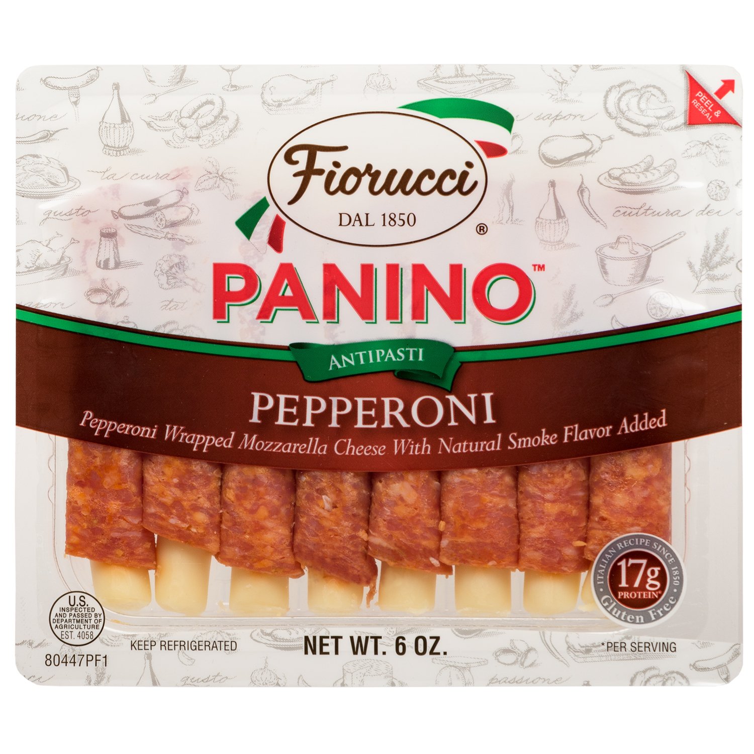 Amazon.com: Fiorucci, Panino, Pepperoni & Mozzarella, 6 oz : Grocery ...