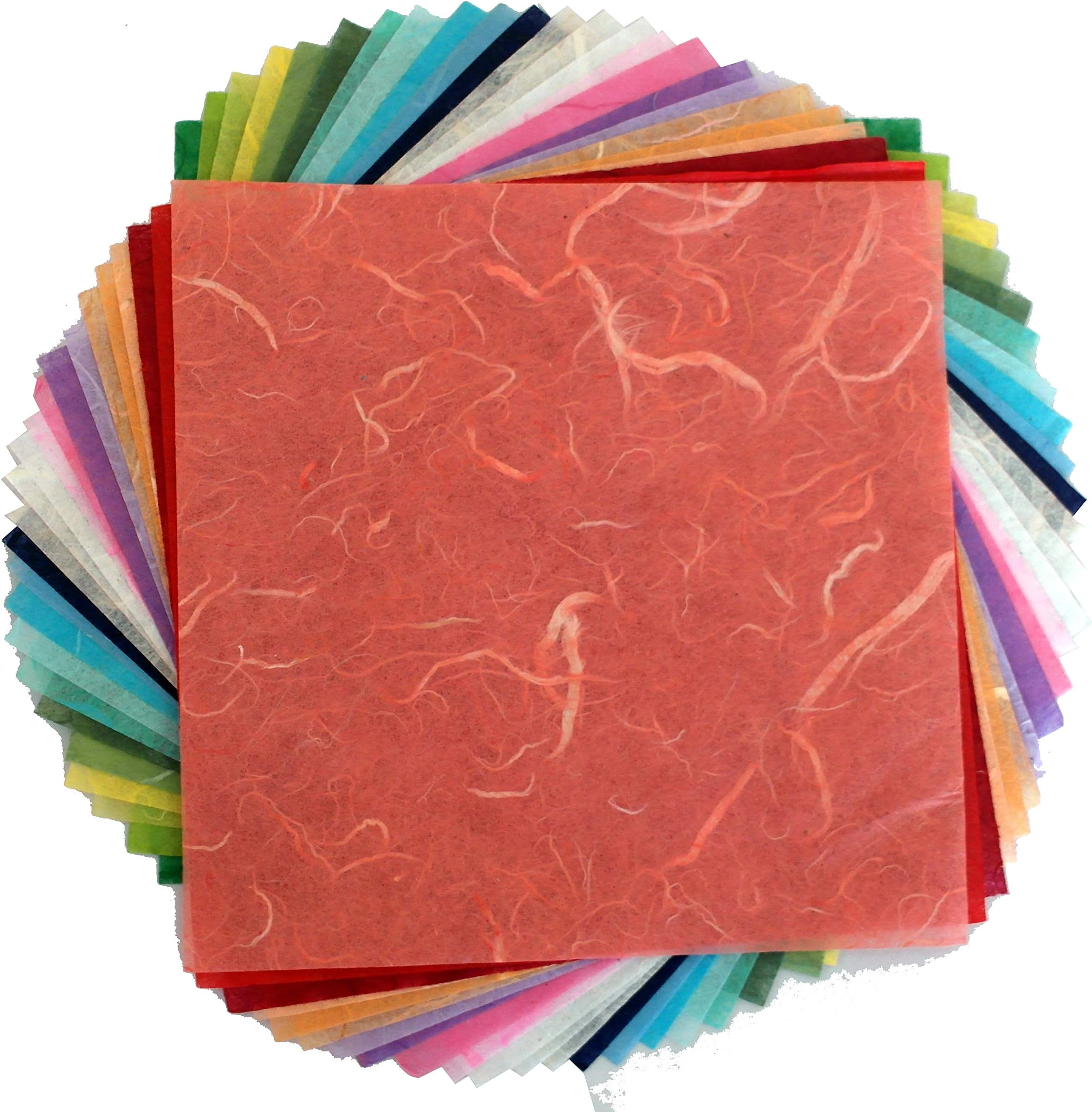 Amazon.com: 50 Sheets 6 x 6 Inches Natural Fiber Mullberry Tree Square ...