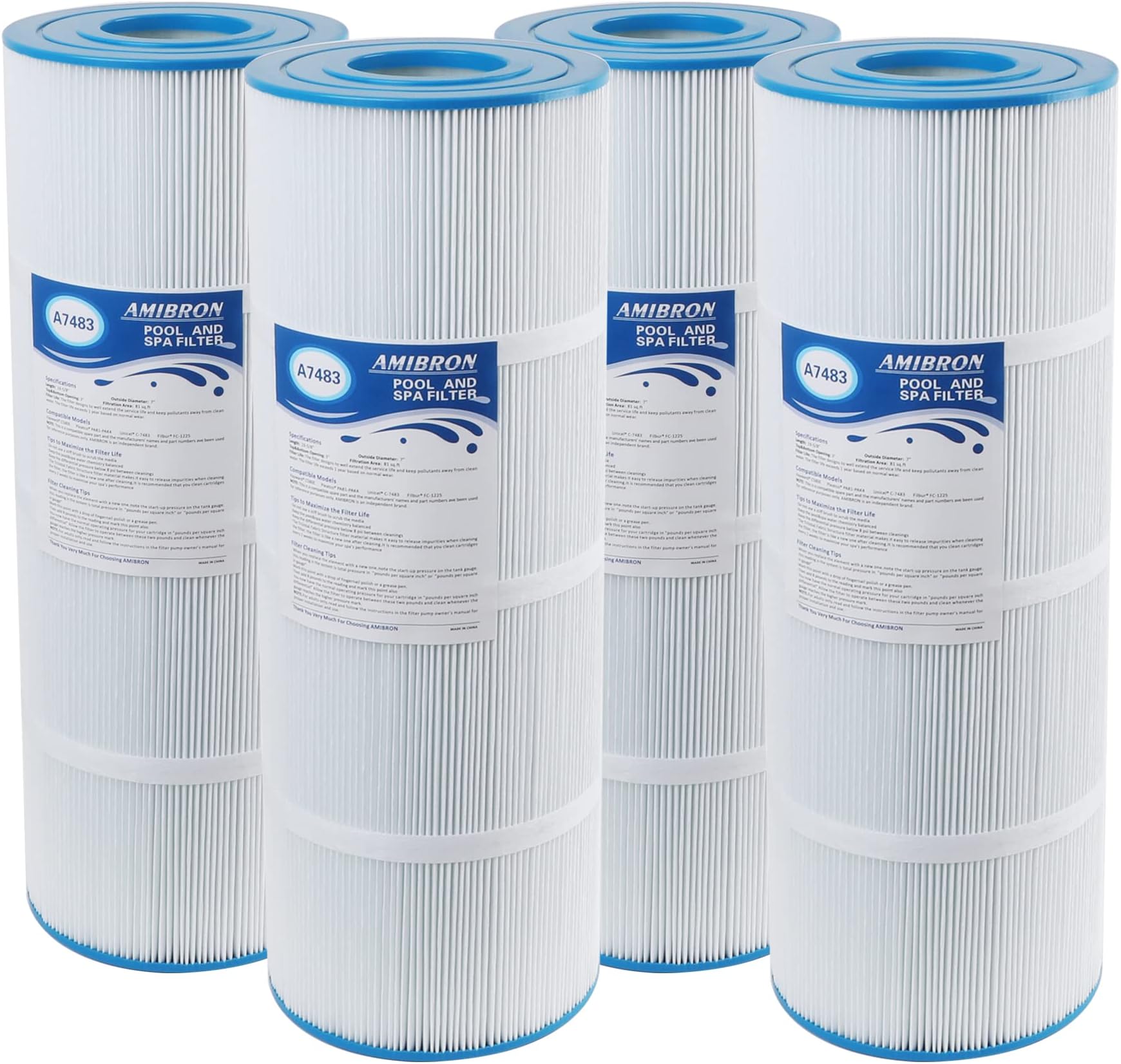 Amazon.com : Optimum Pool Technologies® Pool Filter 4 Pack Compatible ...