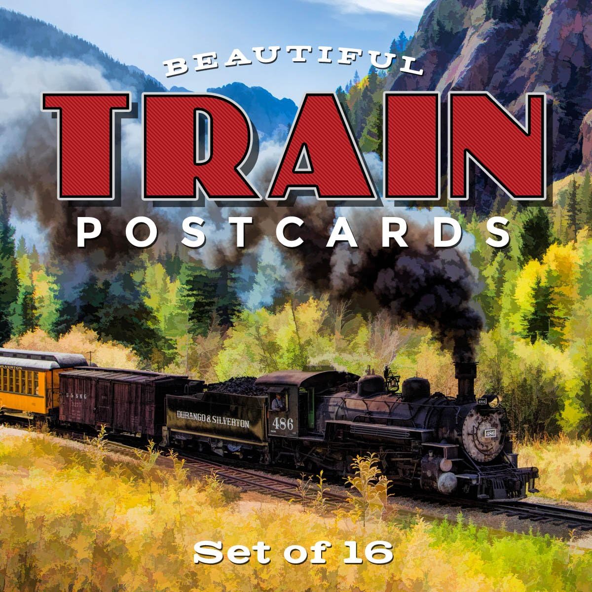 Amazon.com : Ultimate Collection of Scenic Train Postcards | Set of 16 ...