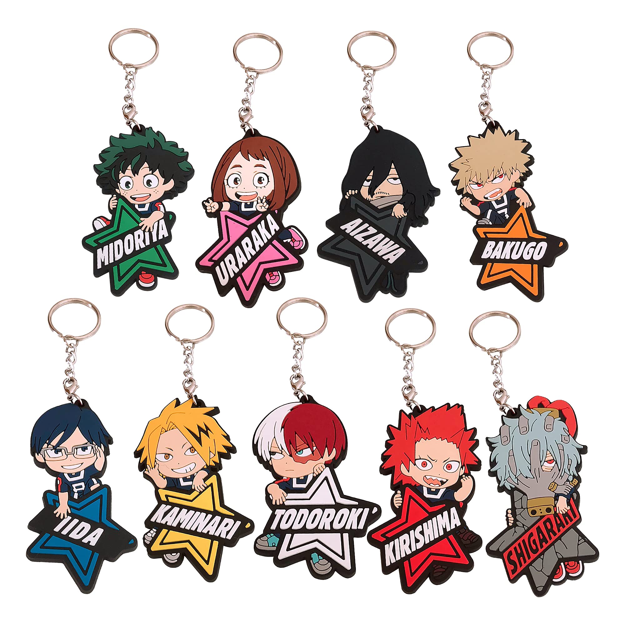 My Hero Academia Keychain Cute Anime Cosplay Midoriya Uraraka Aizawa ...