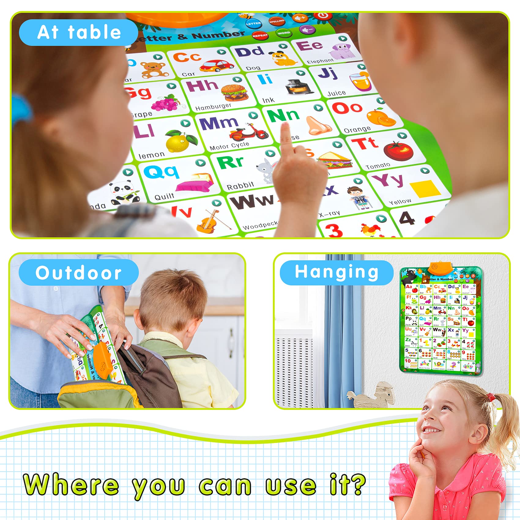 Buy NARRIO Interactive Alphabet Wall Chart for Kids - Best Gifts Online ...