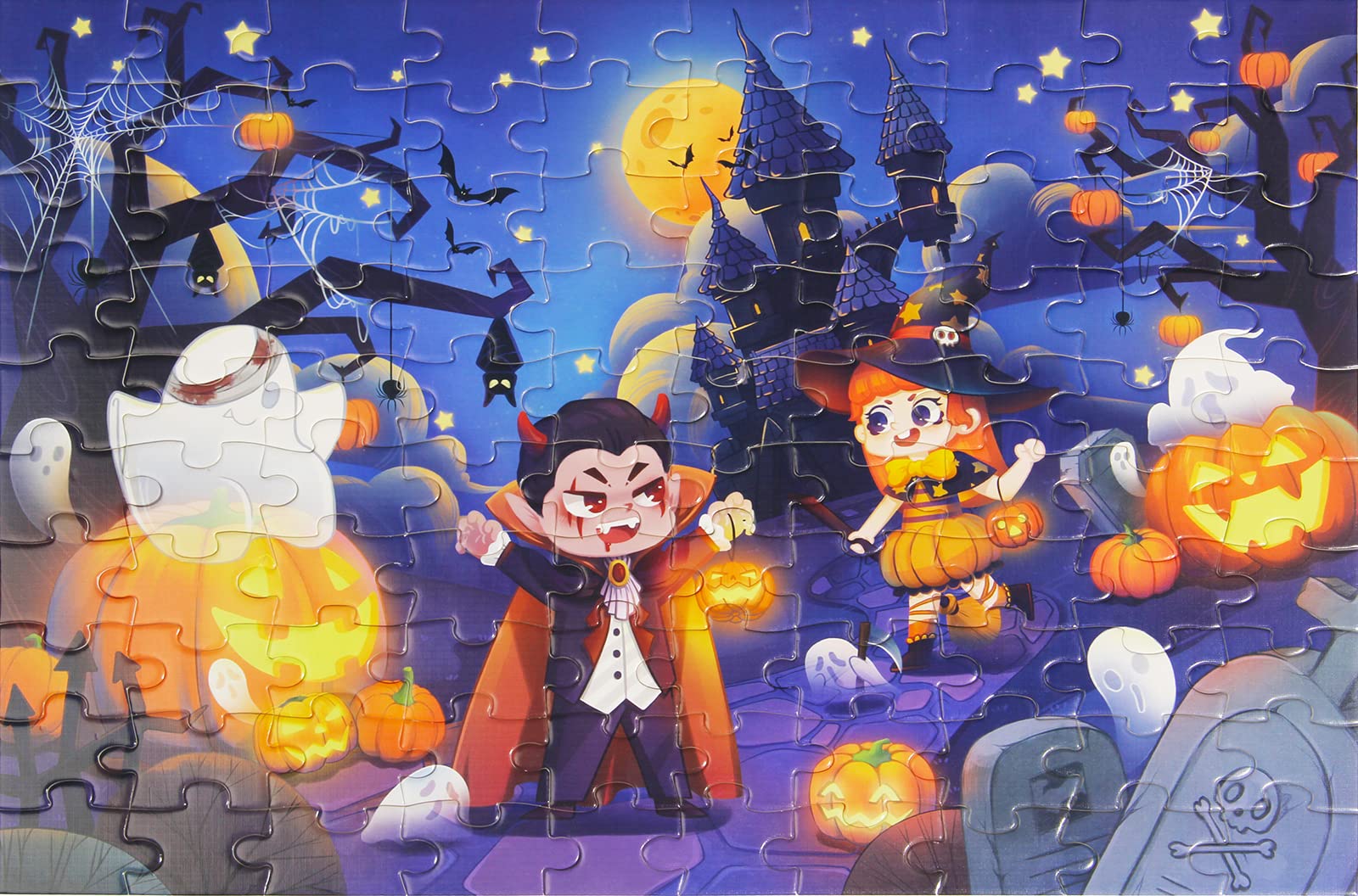 Amazon.com: Halloween Puzzle, 100 Piece Puzzles for Kids Ages 4-8, 8-10 ...