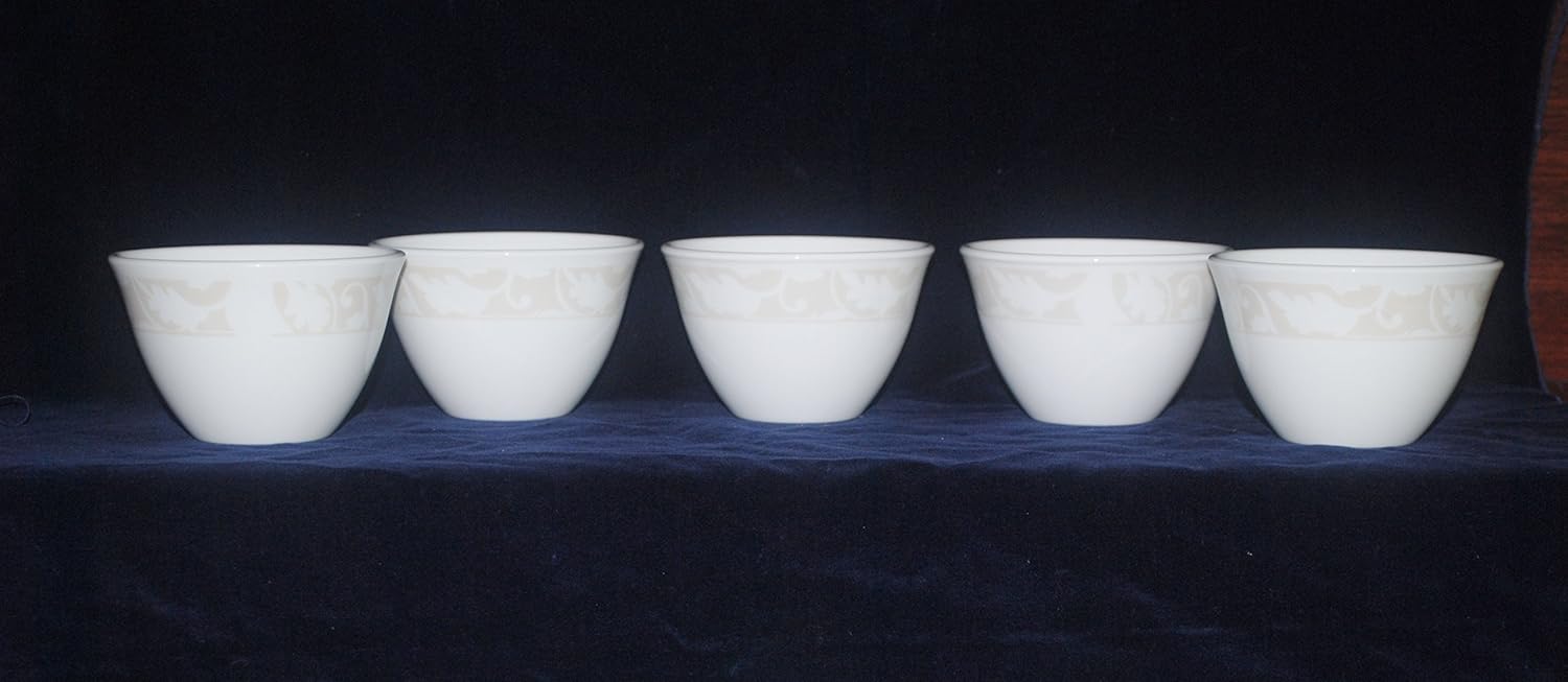 Amazon.com: Corning Pyroceram 5 Piece Custard Cor203 White with Neutral ...