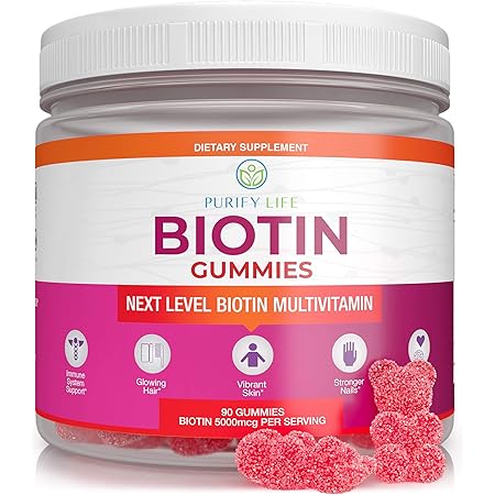 Amazon.com: Highly Potent Biotin Gummies for Hair Growth (Jumbo Size ...