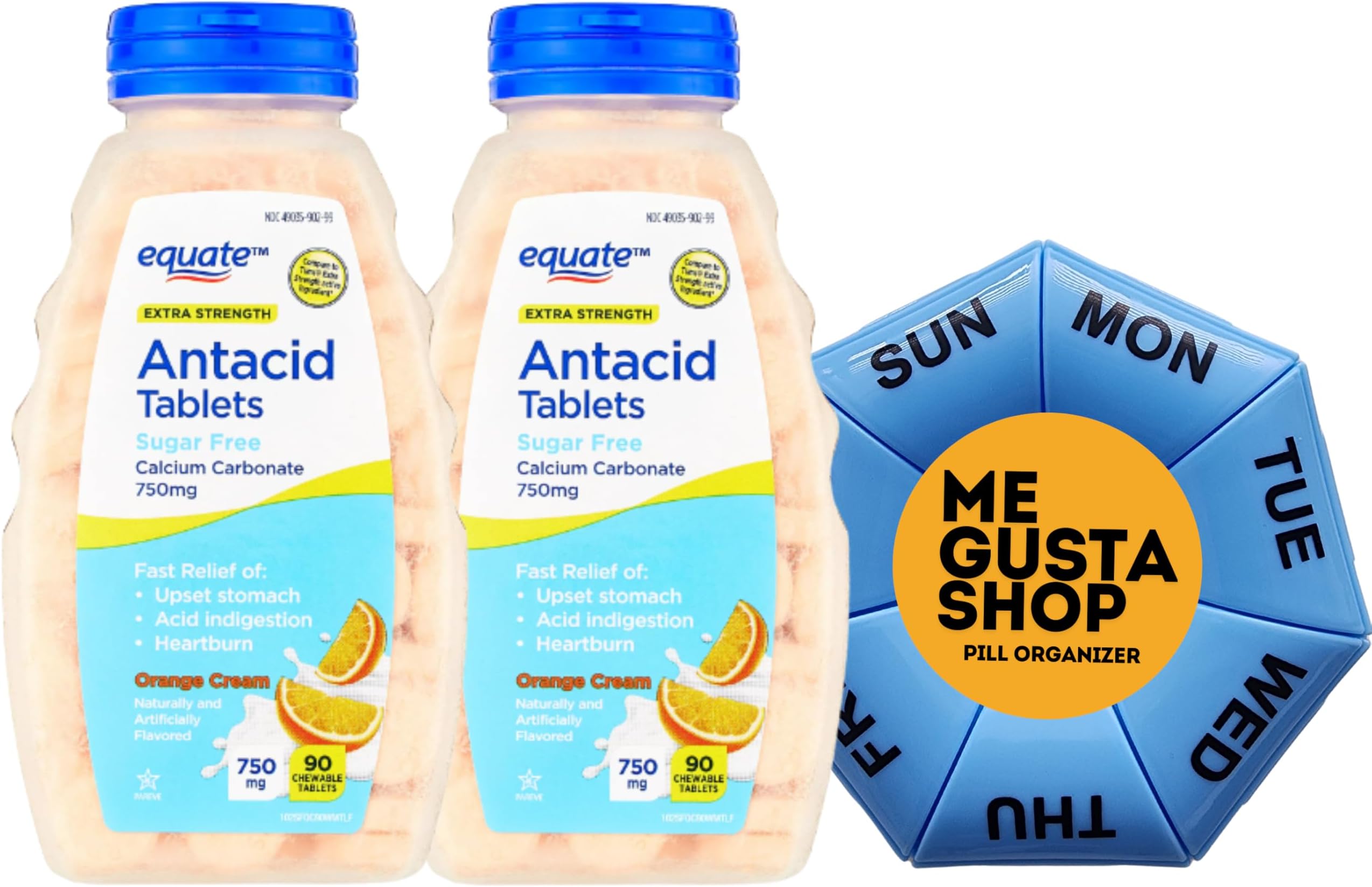 Amazon.com: Extra Strength Sugar-Free Antacid Chewable Tablets, Orange ...