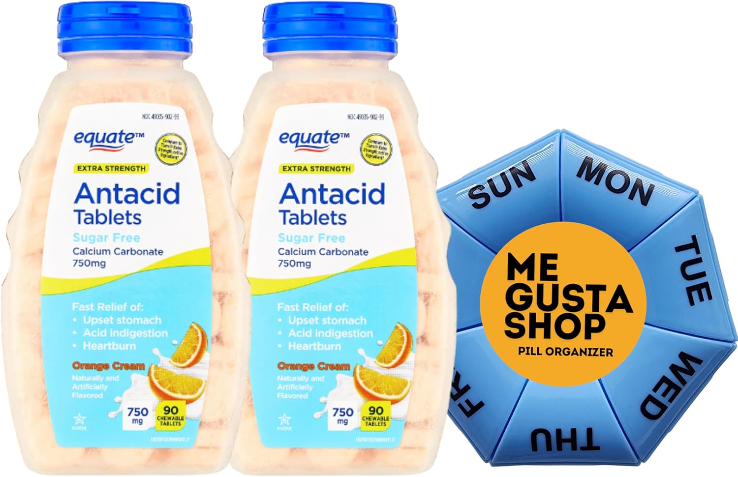 Amazon.com: Extra Strength Sugar-Free Antacid Chewable Tablets, Orange ...