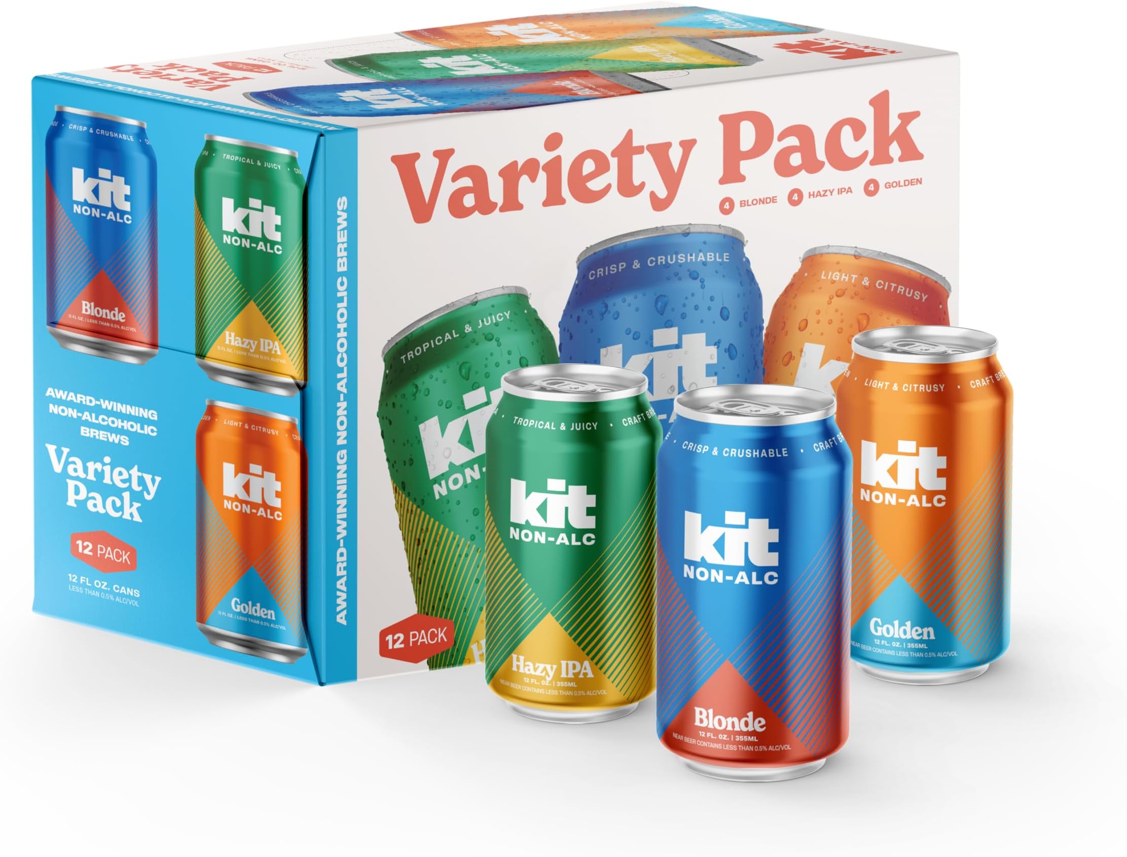 Amazon.com : Kit Non-Alc - Non-Alcoholic Craft Beer – Variety 12pk Cans ...