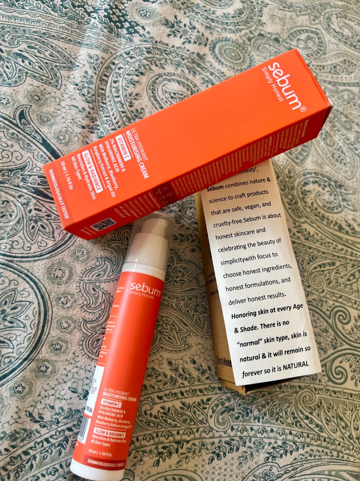 SEBUM Ultra Hydrant Moisturising Cream | 7.5% Vitamin C + Blueberry ...