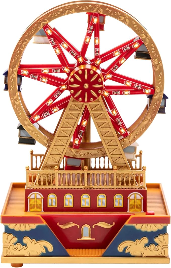 Amazon.com: Mr. Christmas Miniature Animated and Musical Ferris Wheel ...