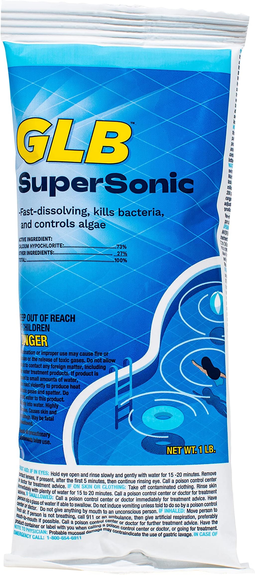 Amazon.com : GLB 71442A-12 Calcium Hypochlorite Pool Shock, 1-Pound, 12 ...