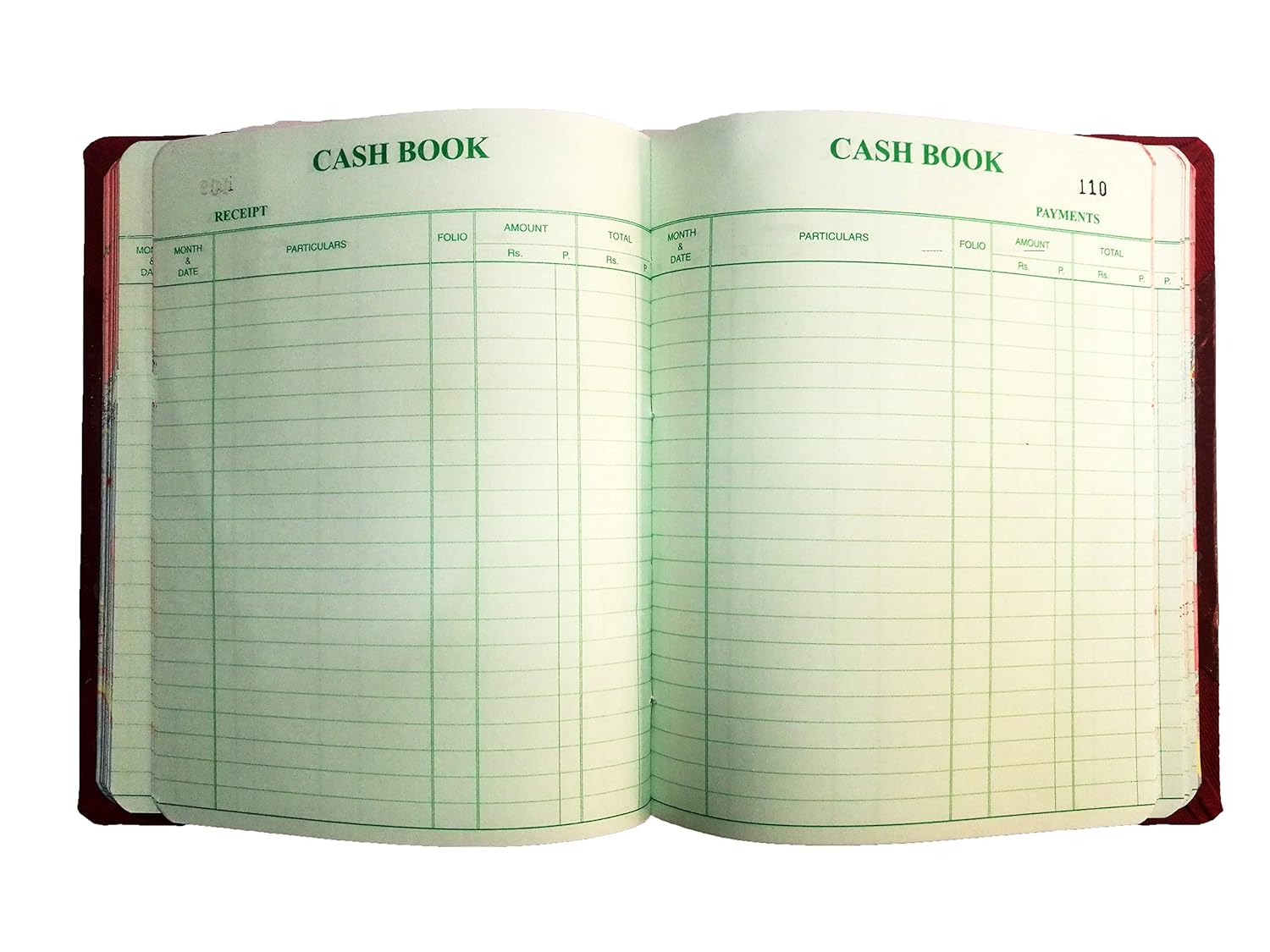 LRS Cash Book Small Size - Copy Size -Hard Bound - Rexine Cover - 21x17 ...