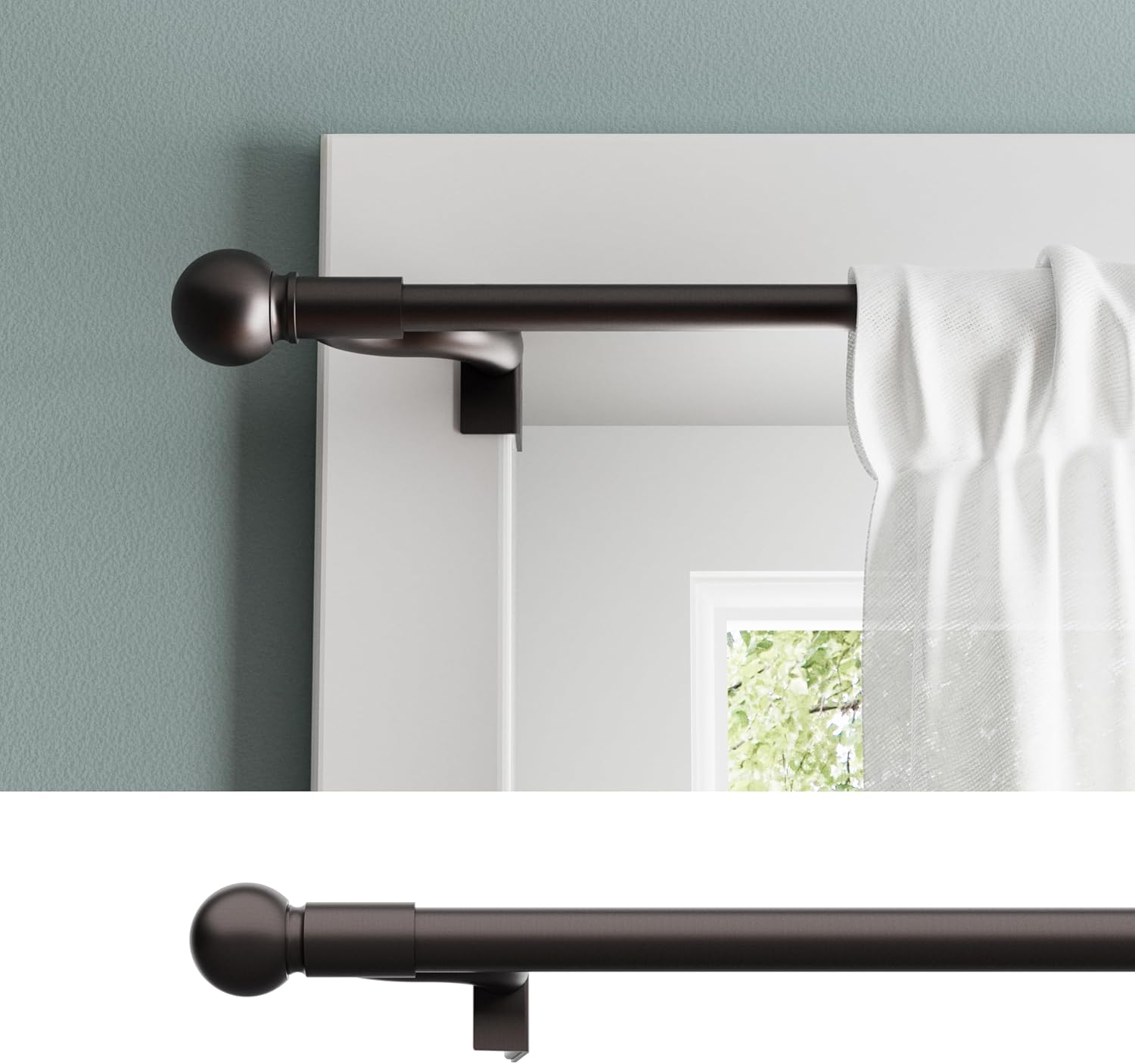 Amazon.com: Zenna Home Window Curtain Rod, Easy Install Twist and Shout ...