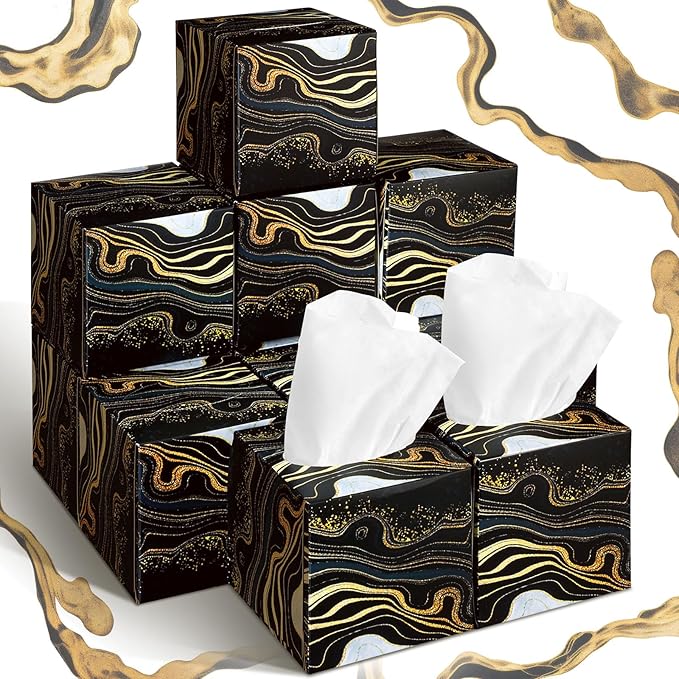 Amazon.com: Bencailor 12 Pack Facial Tissues Cube Boxes Bulk 3-ply ...